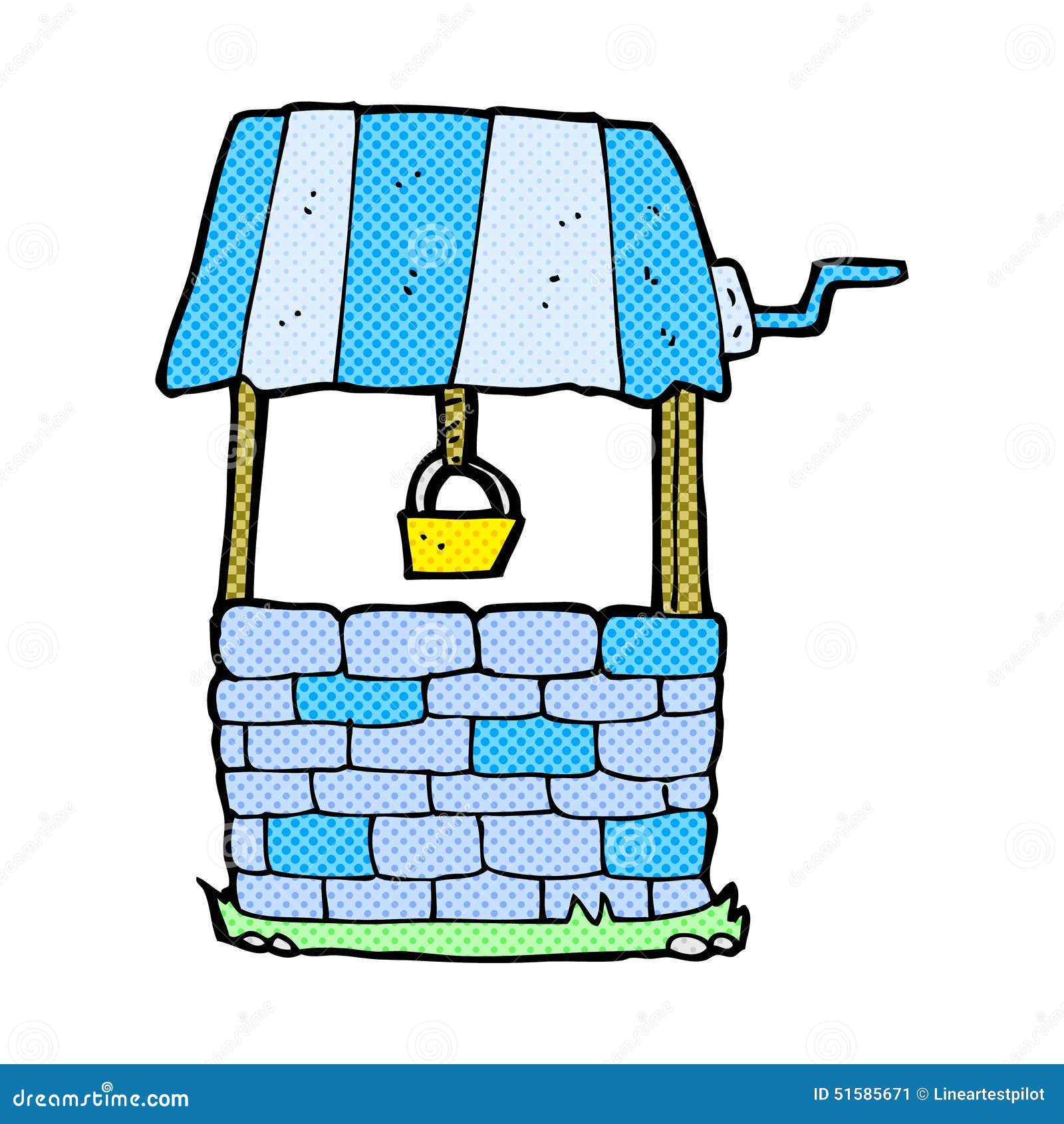 Cartoon Wishing Well Isolated On White Background, 3D Rendering Royalty ...