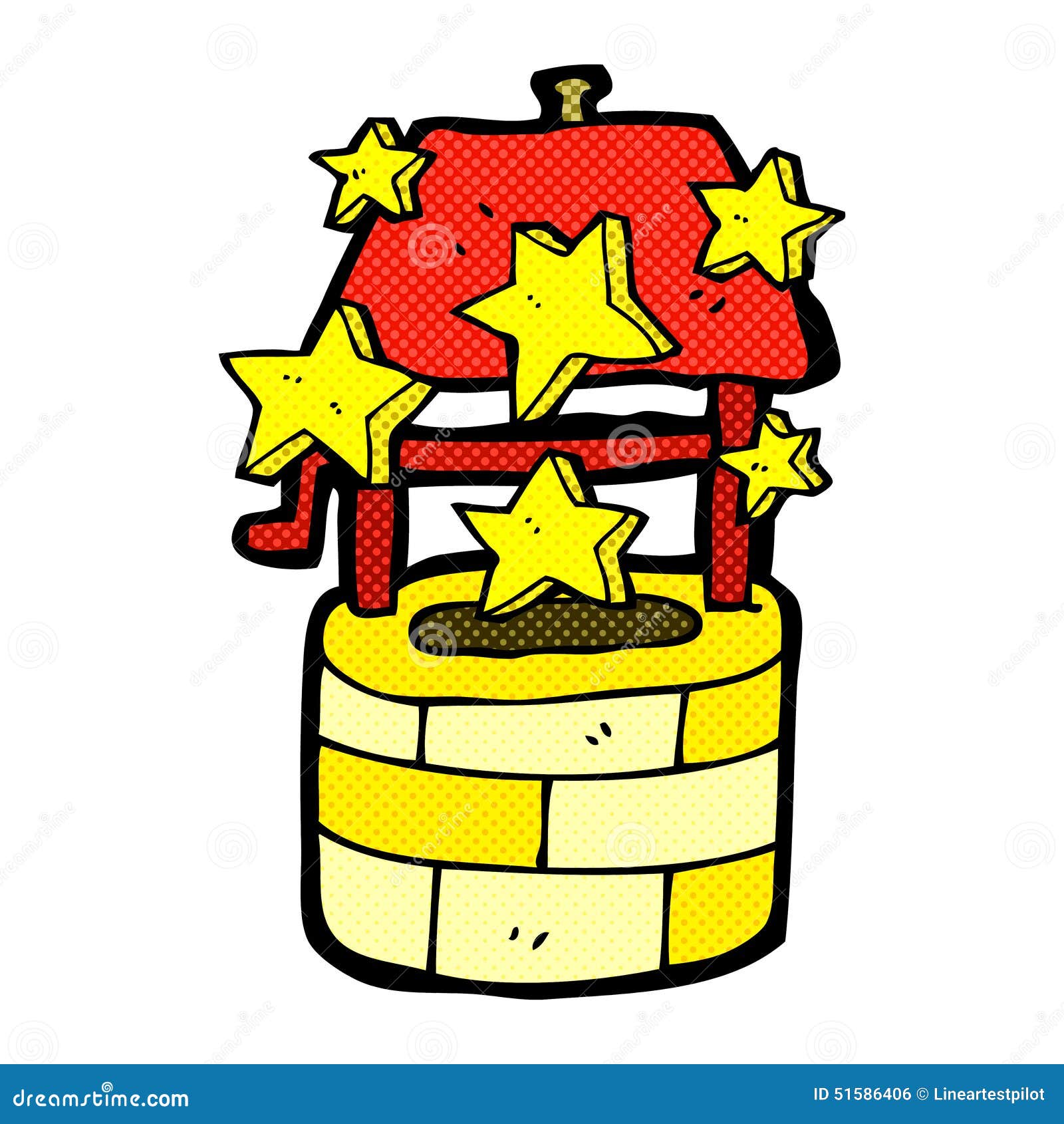 Comic cartoon wishing well stock illustration. Illustration of print ...