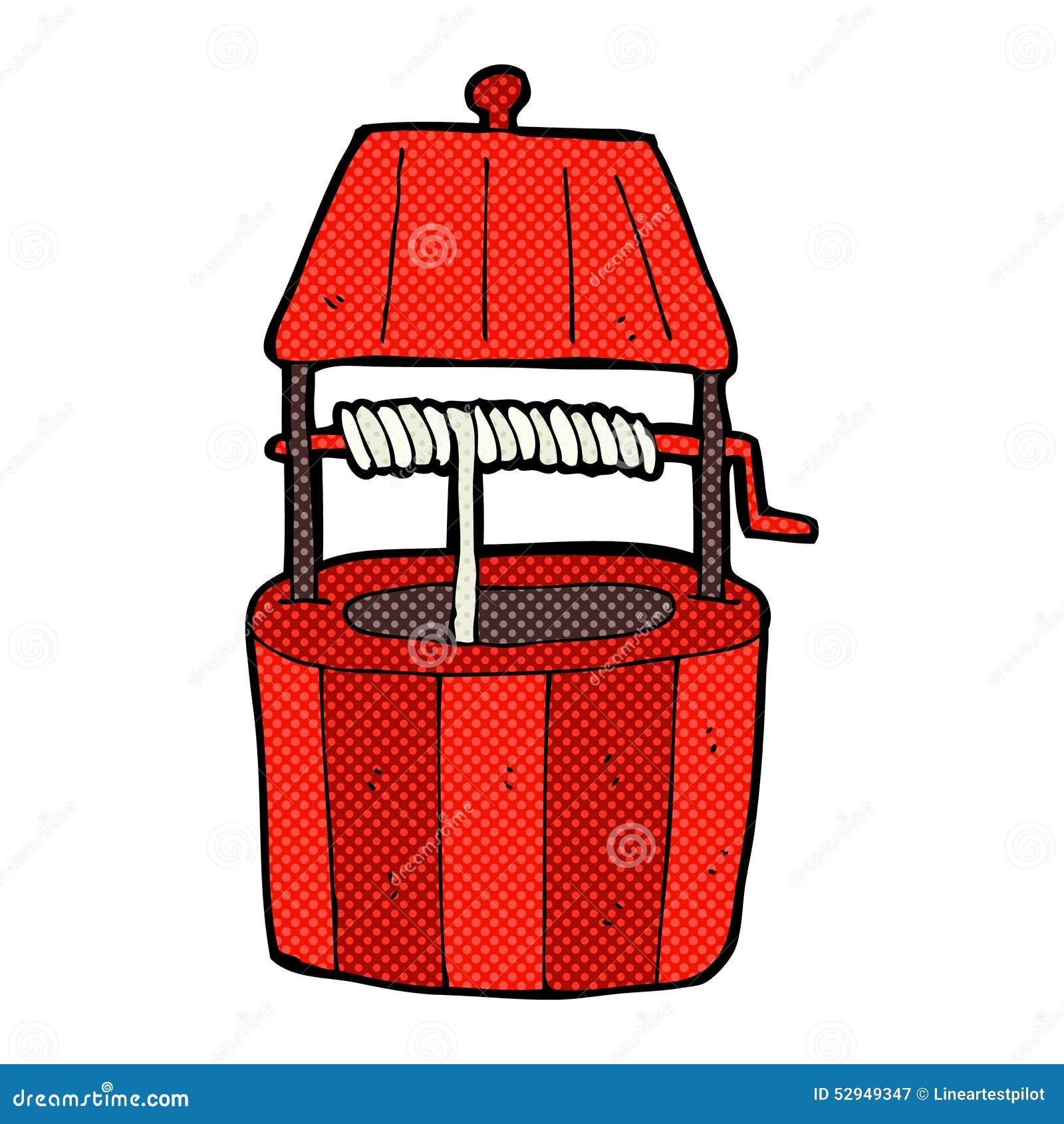 Comic cartoon wishing well stock illustration. Illustration of cartoon ...