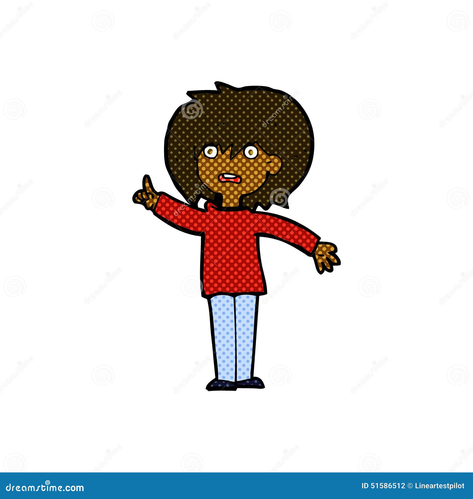 Comic Cartoon Woman Asking Question Stock Illustration - Illustration ...