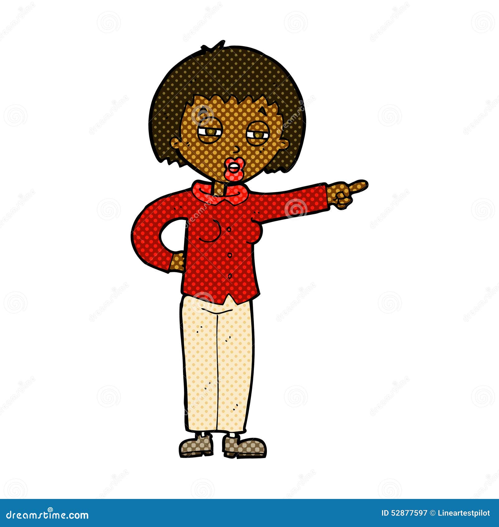 Comic Cartoon Woman Telling Off Stock Illustration - Illustration of ...