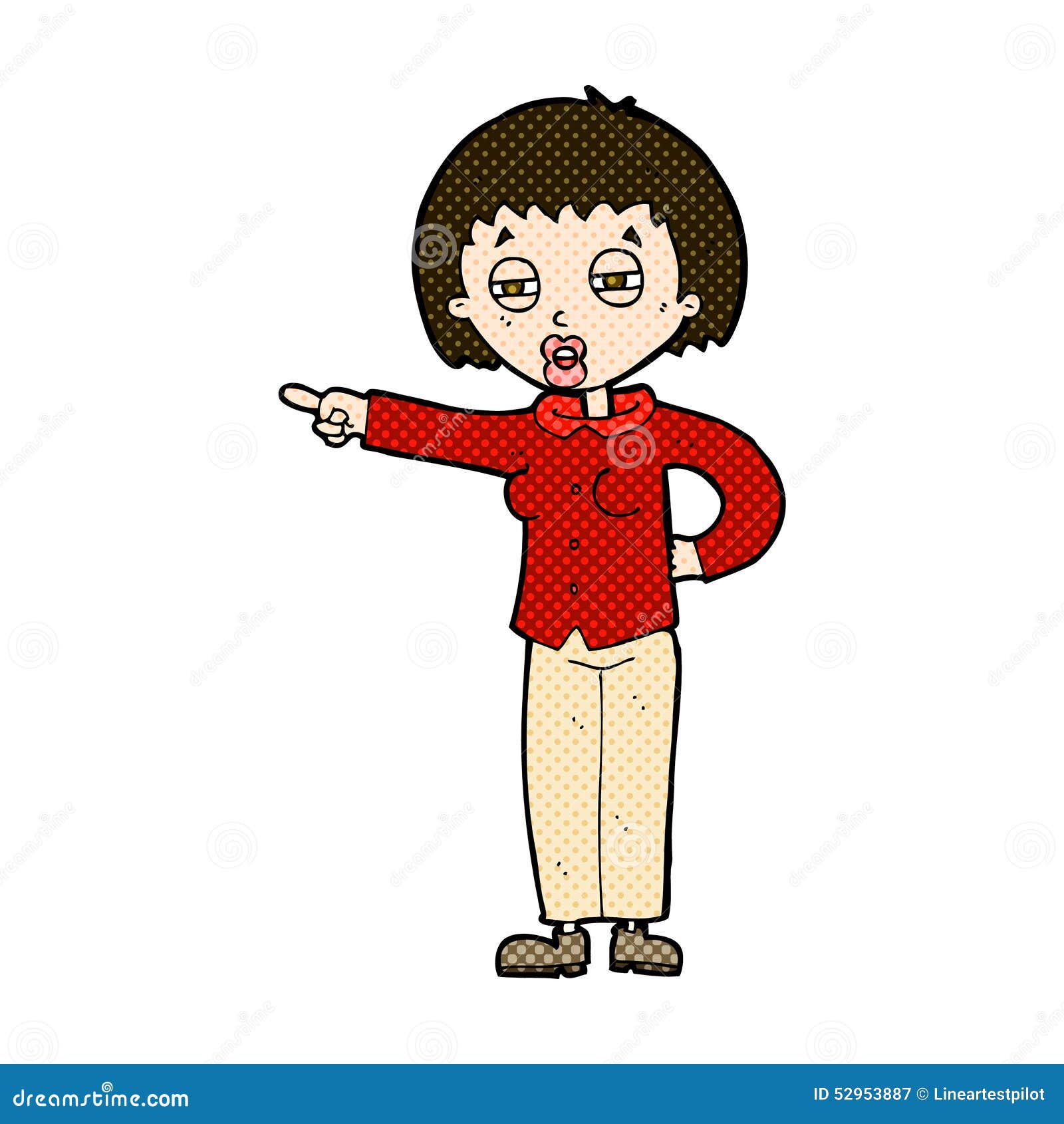 Comic Cartoon Woman Telling Off Stock Illustration - Illustration of ...
