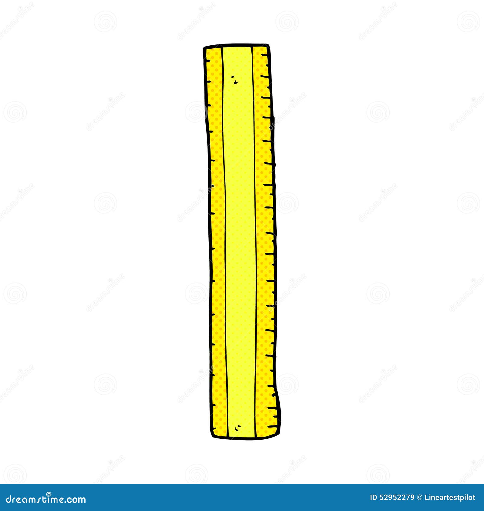 Comic cartoon wooden ruler stock illustration. Illustration of drawn ...