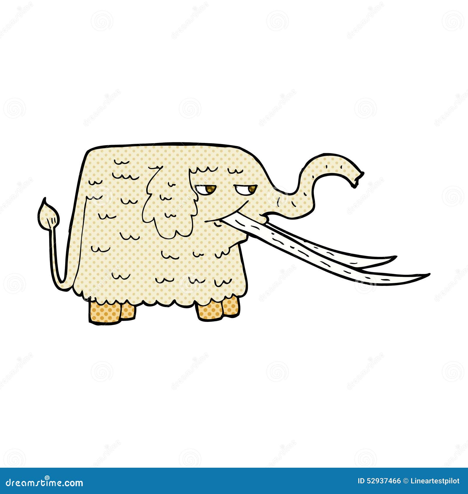 Cartoon Woolly Mammoth Vector Illustration | CartoonDealer.com #37017880