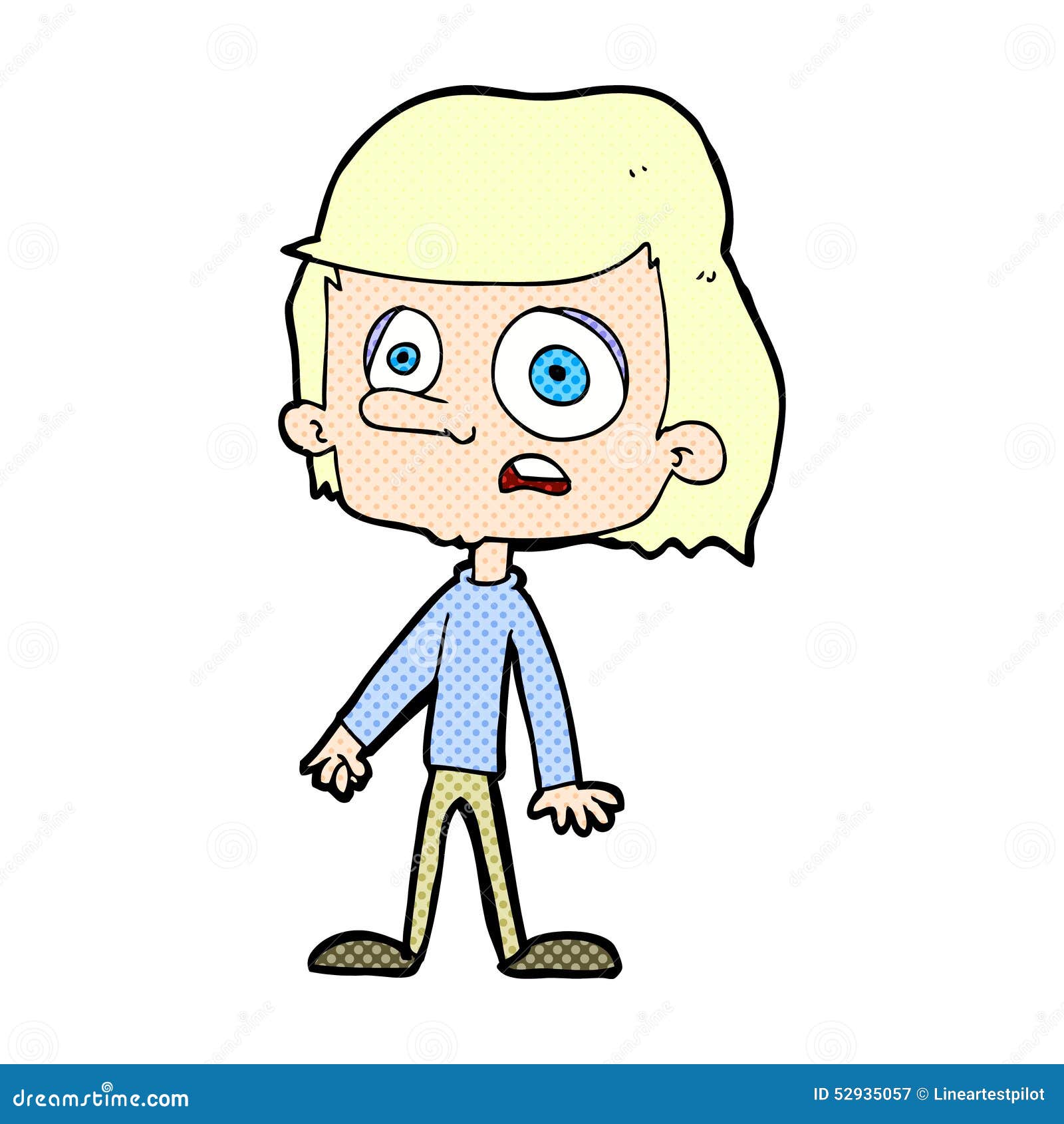Comic cartoon worried boy stock illustration. Illustration of comic ...