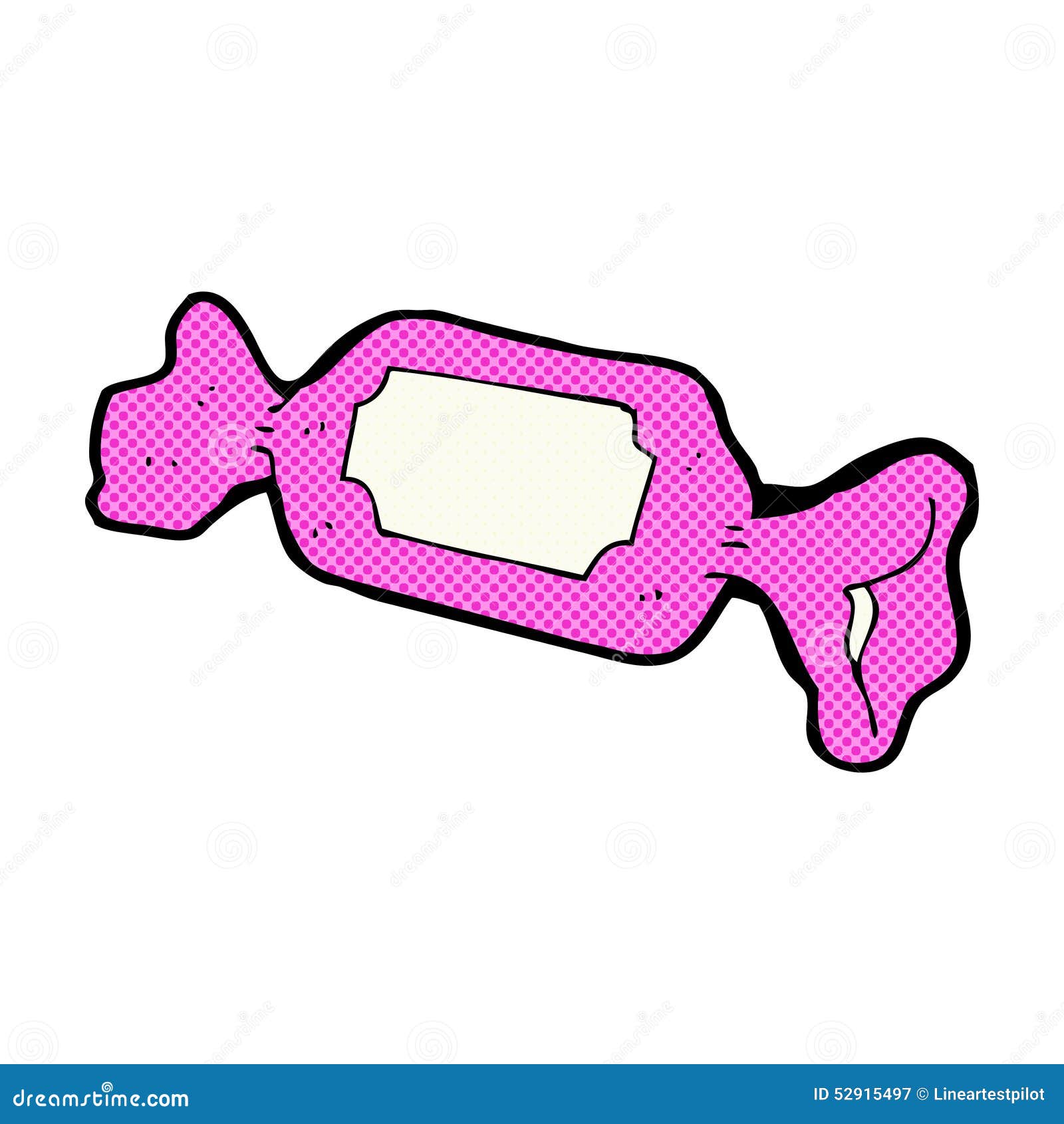 Comic Cartoon Wrapped Candy Stock Illustration - Illustration of hand ...