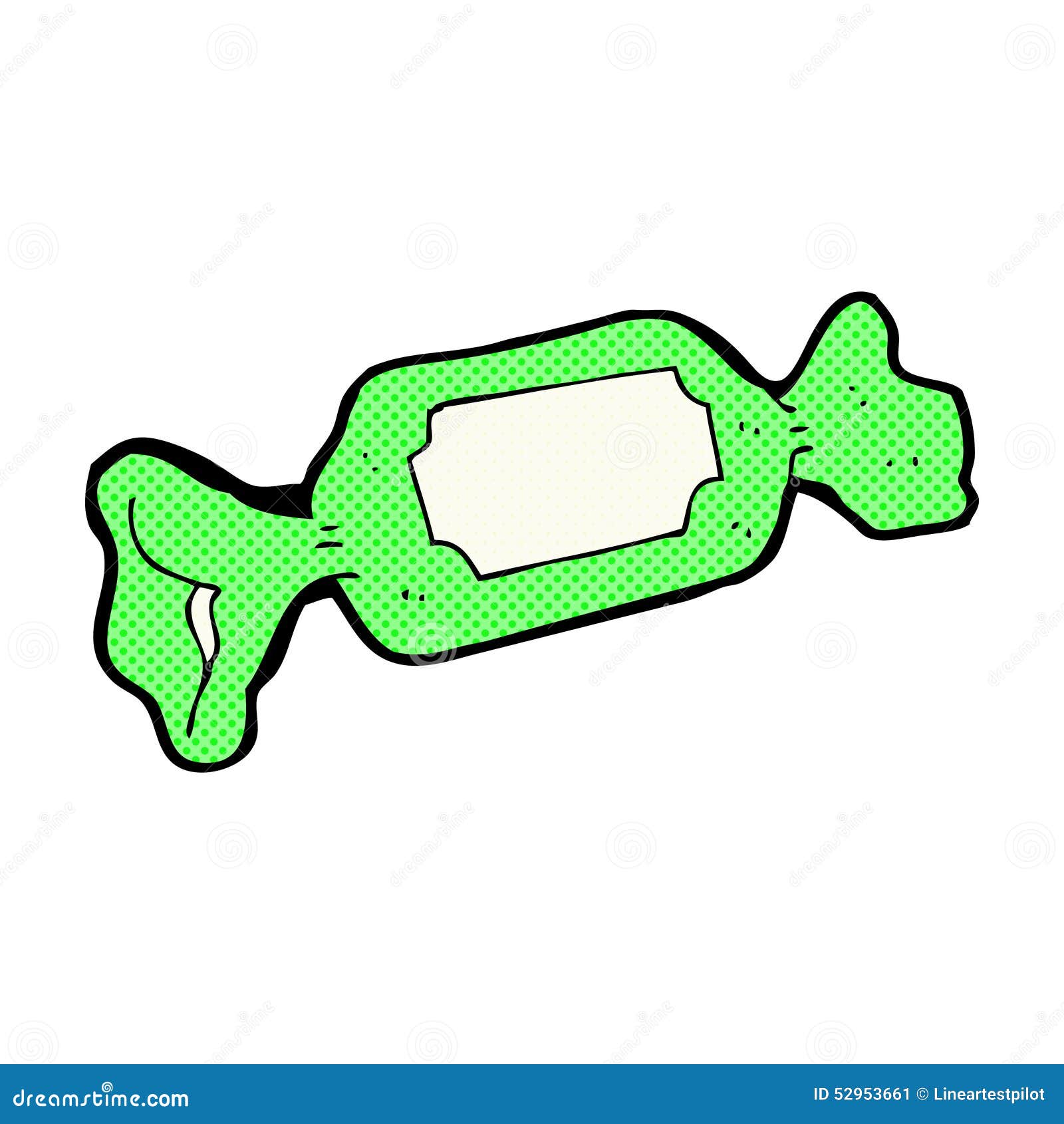 Comic Cartoon Wrapped Candy Stock Illustration - Illustration of ...