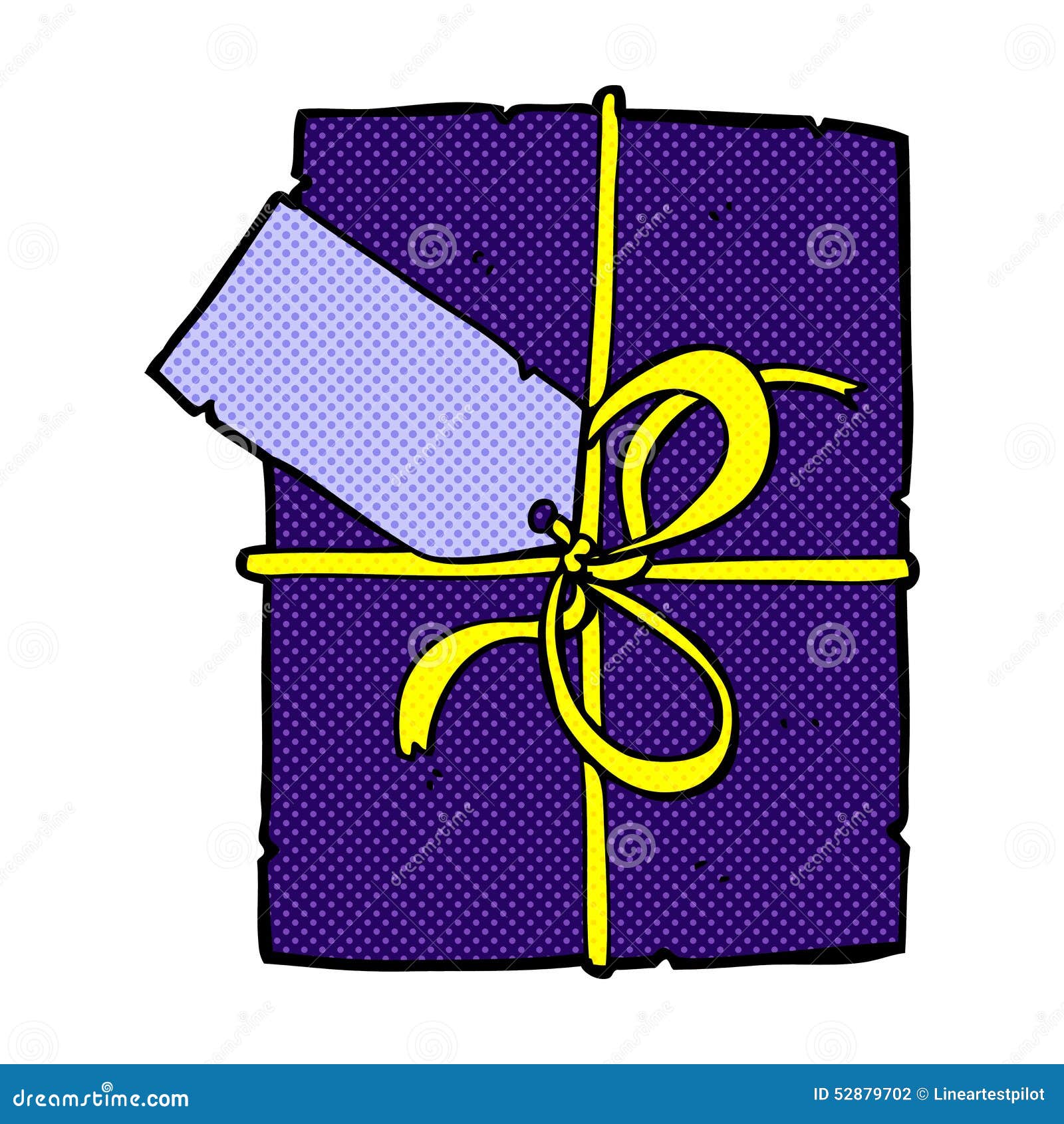 Comic Cartoon Wrapped Present Stock Illustration - Illustration of clip ...
