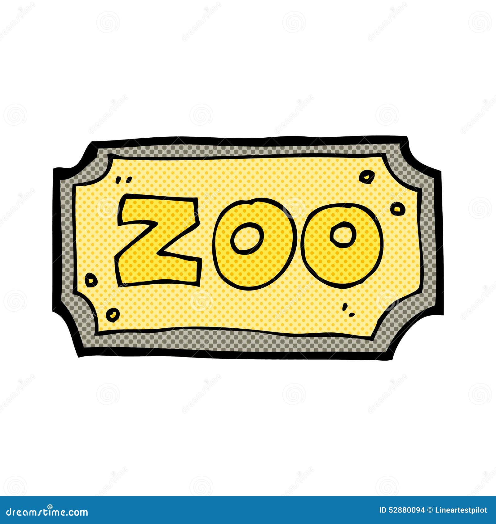 Comic cartoon zoo sign stock illustration. Illustration of character ...
