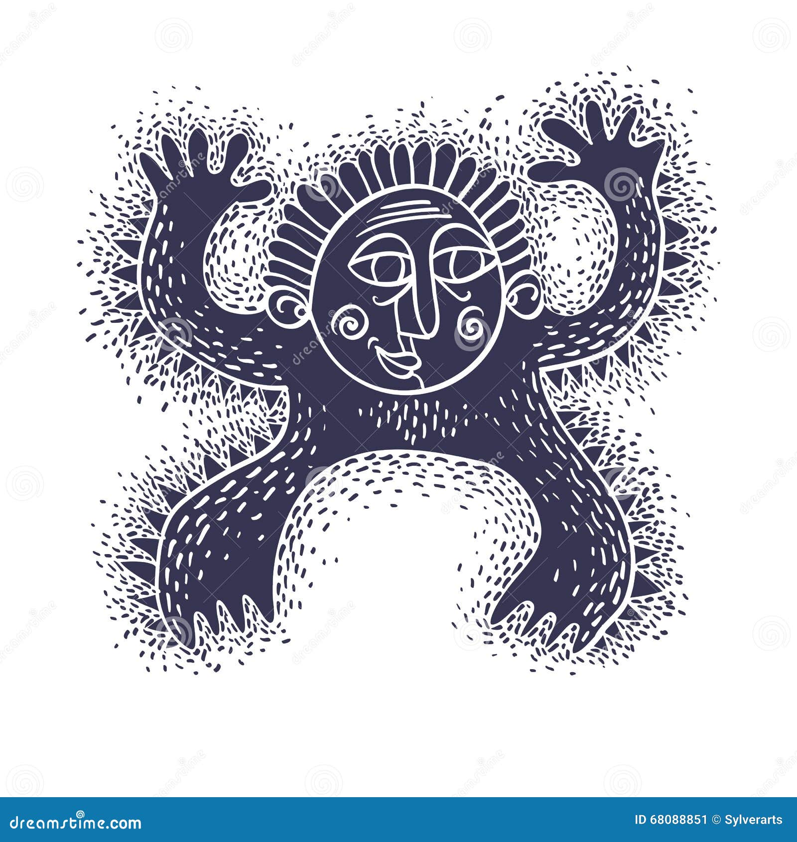 Comic Character, Vector Funny Alien Monster. Emotional Expression Idea ...