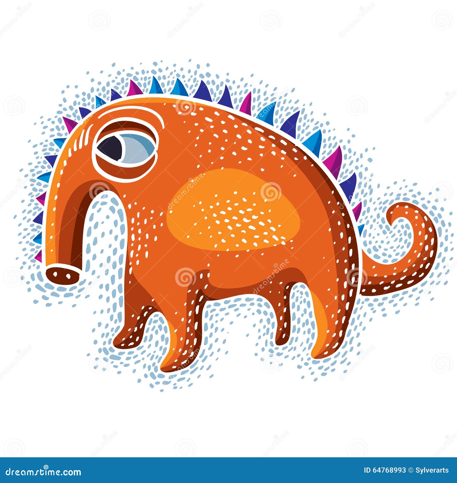 Comic Character, Vector Sad Alien Monster. Emotional Expression Stock ...