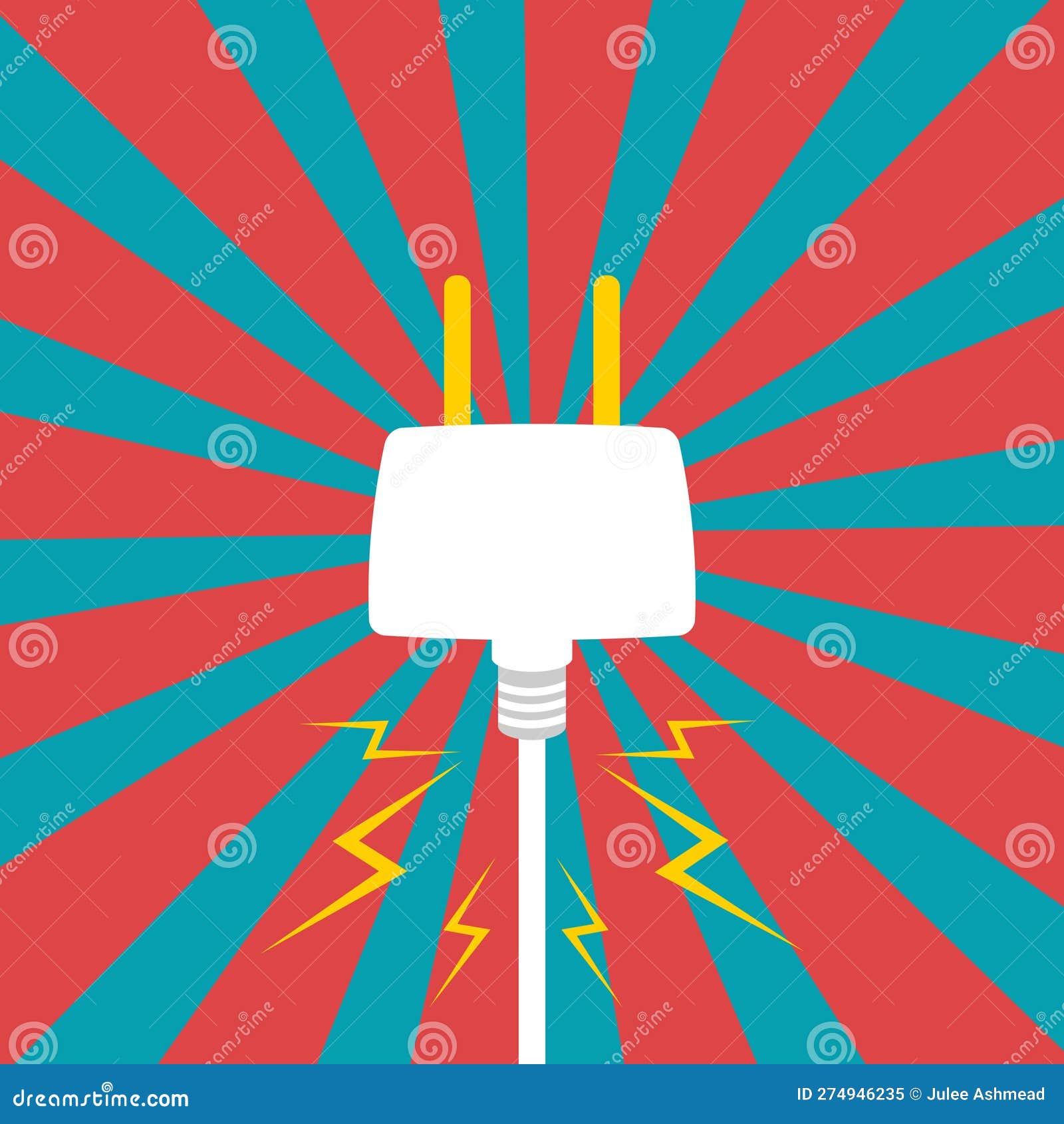 Charged Electrical Plug Comic Graphic Background Graphic Stock Vector ...