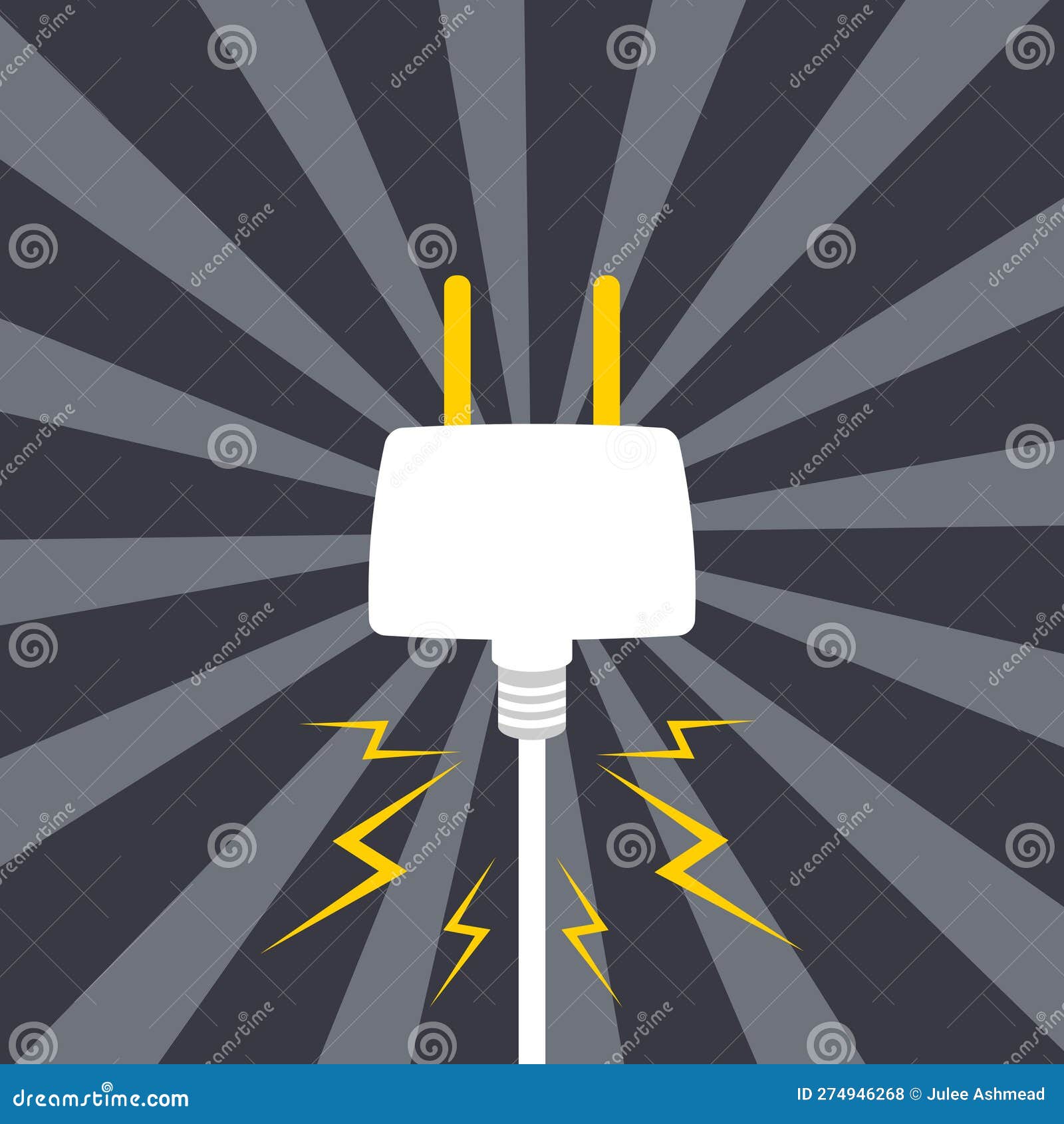 Charged Electrical Plug Comic Graphic Background Graphic Stock Vector ...