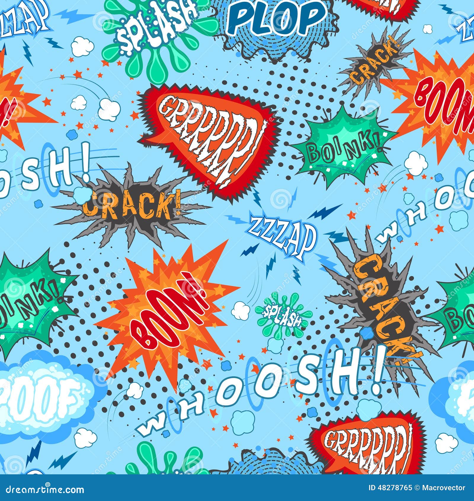 Comic Chat Seamless Pattern Stock Vector - Illustration of pattern ...