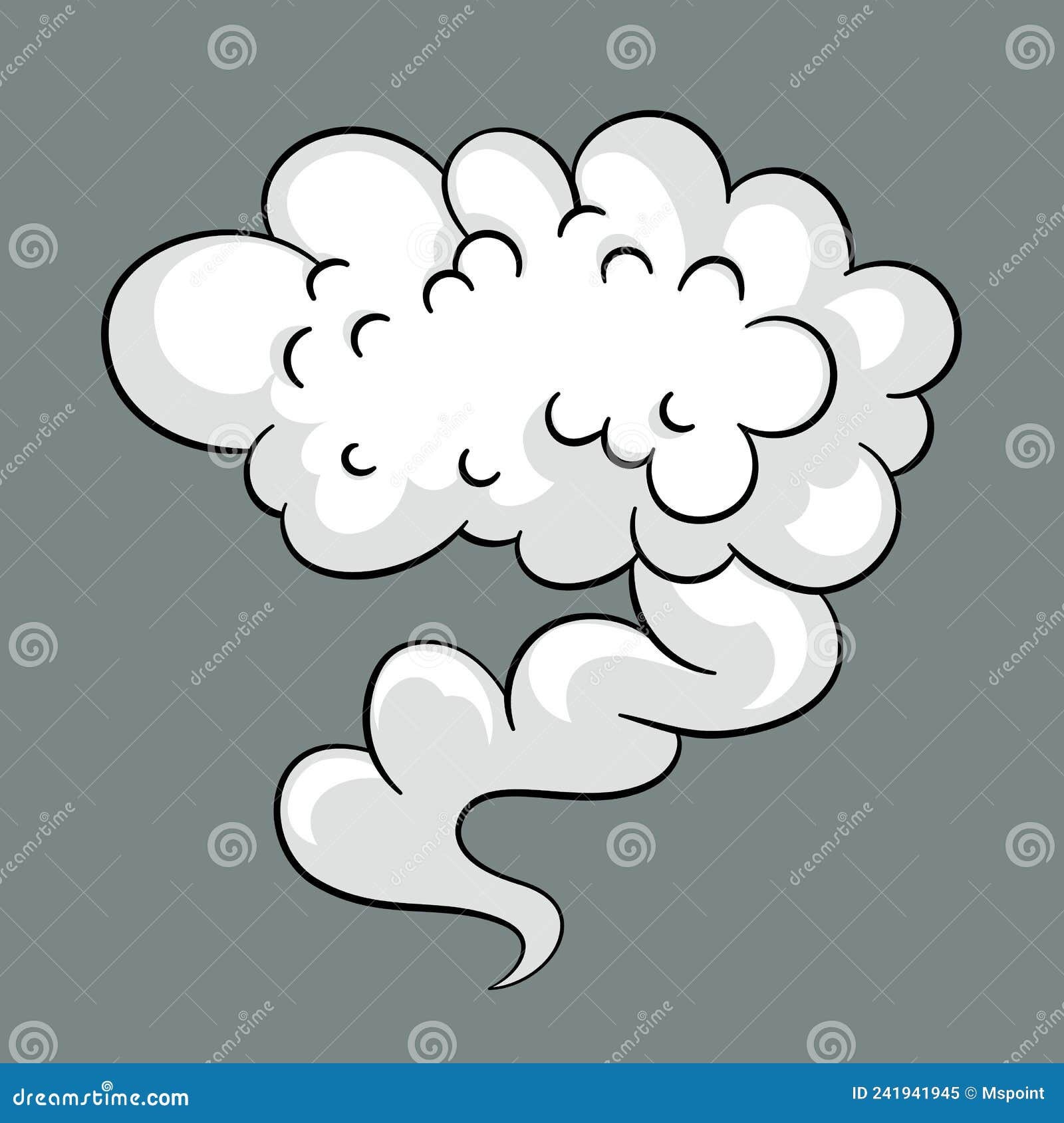 Comic Cloud or Smoke, Cartoon Vector Motion Effects, and Explosions ...