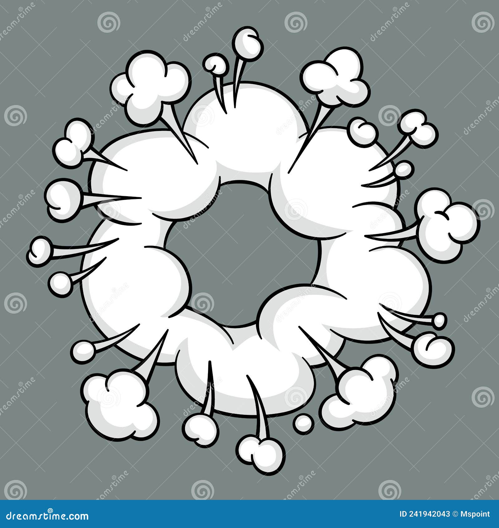 Comic Cloud or Smoke, Cartoon Vector Motion Effects, and Explosions ...