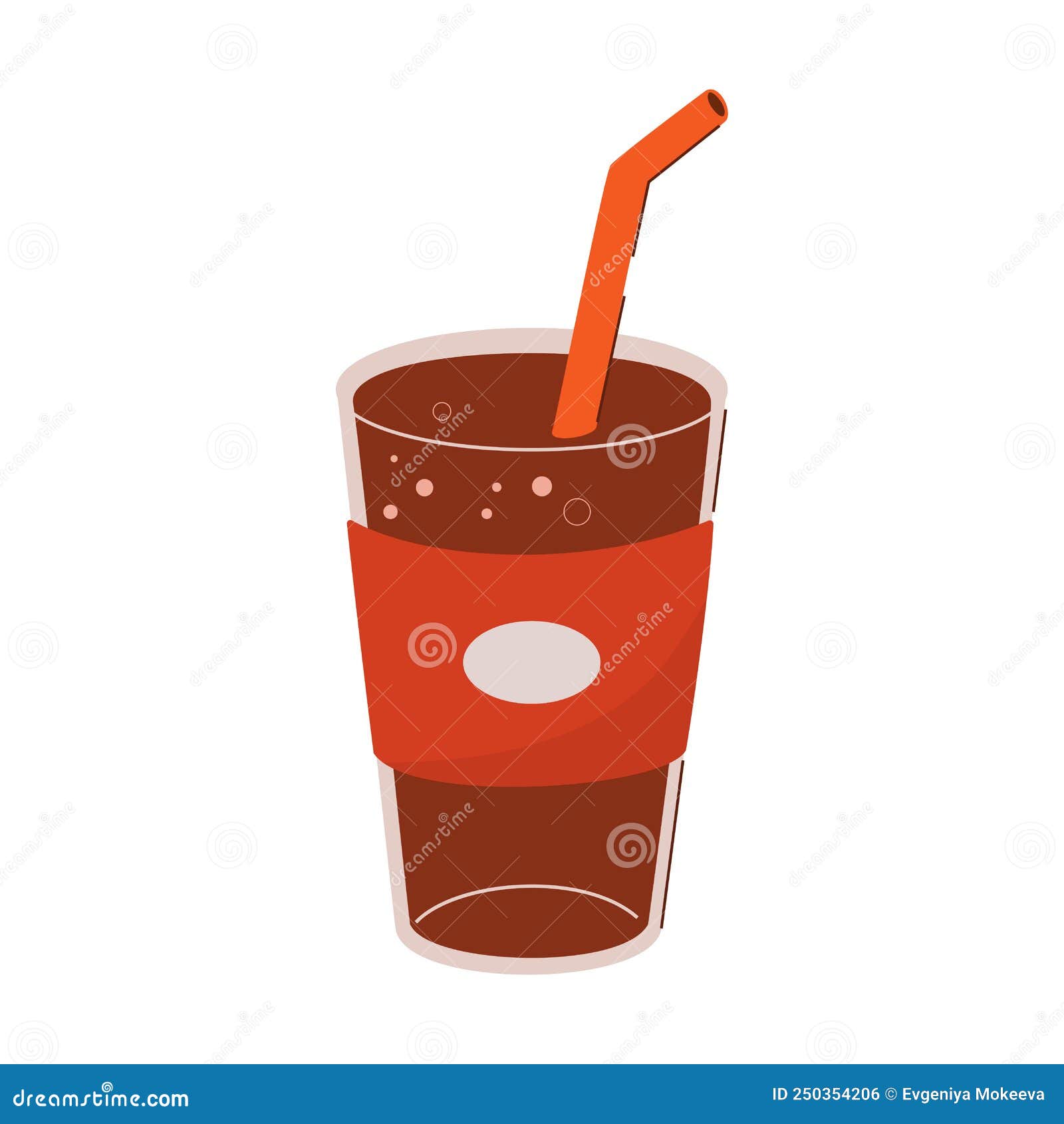 Comic Coca Cola Glas Mit Stroh Vektor Abbildung - Illustration von ...