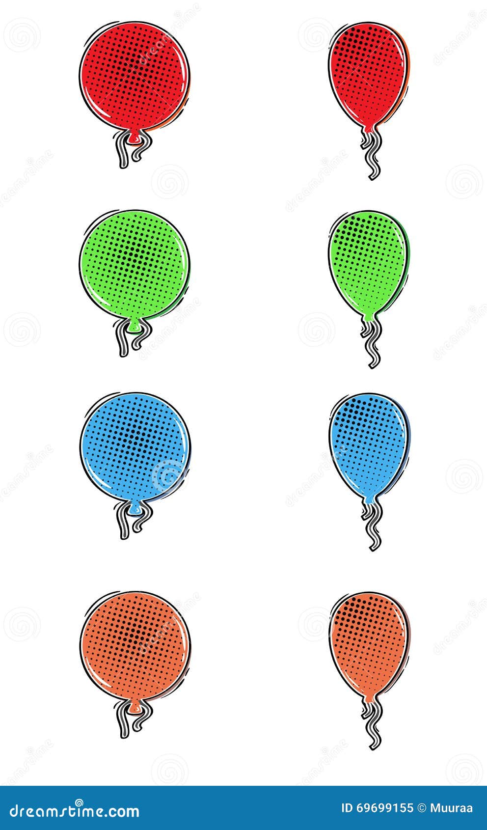 Comic color balloons stock vector. Illustration of comic - 69699155