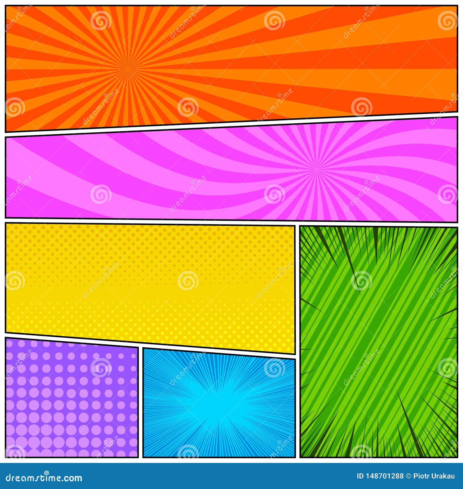 Comic colorful background stock vector. Illustration of album - 148701288