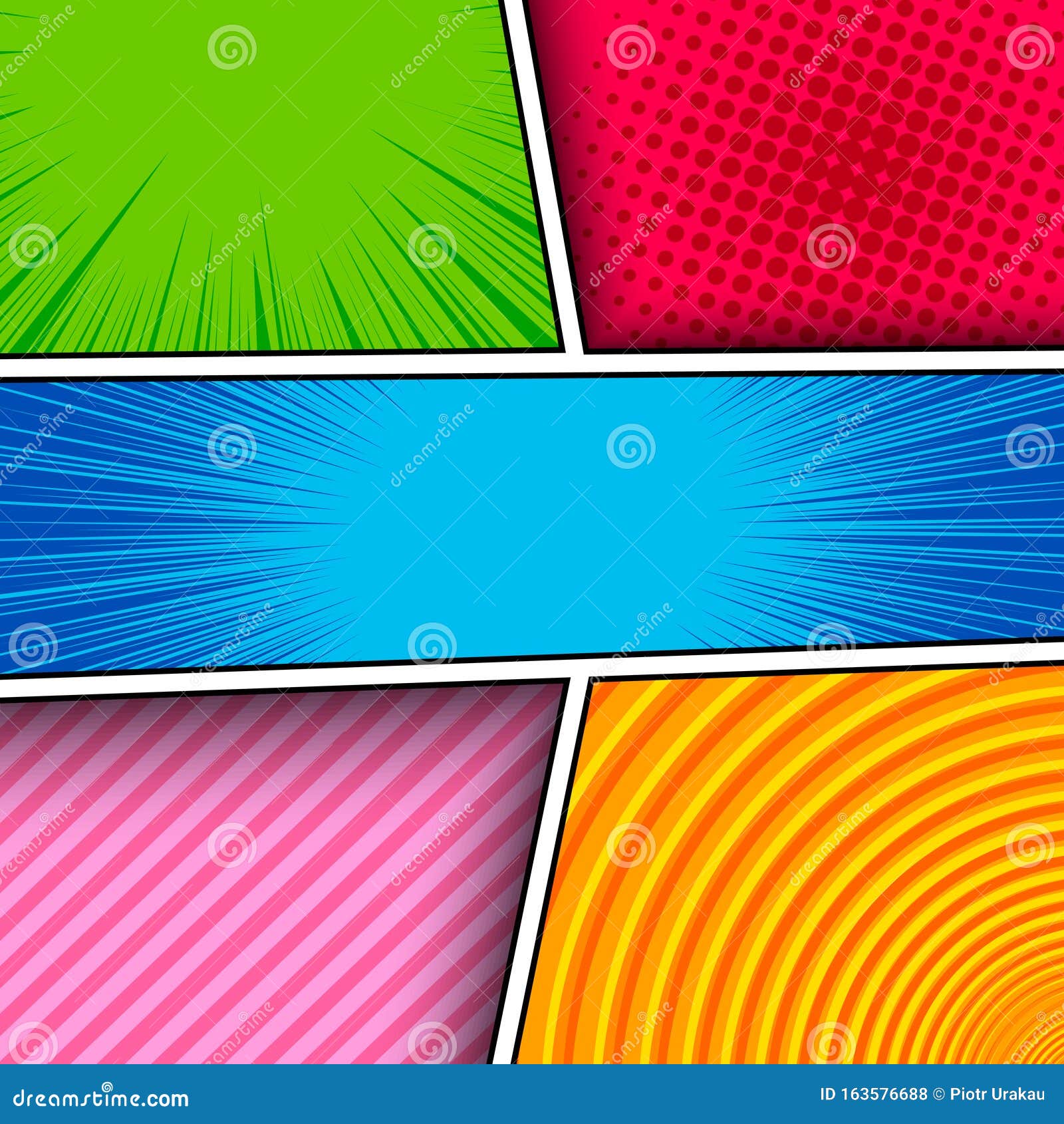 Comic colorful composition stock vector. Illustration of album - 163576688