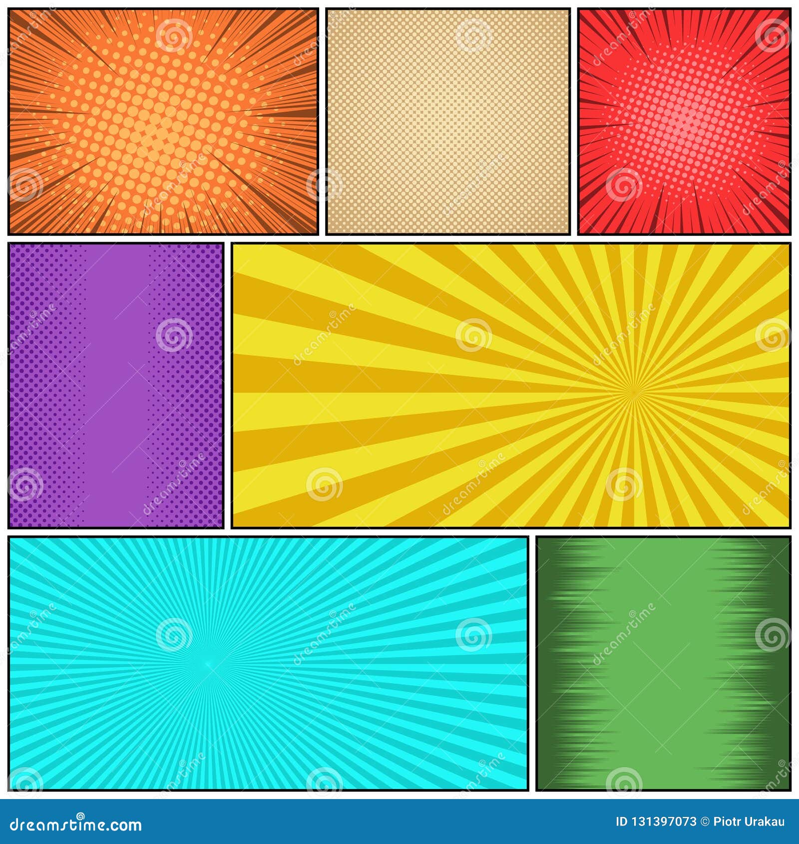 Comic colorful concept stock vector. Illustration of halftone - 131397073