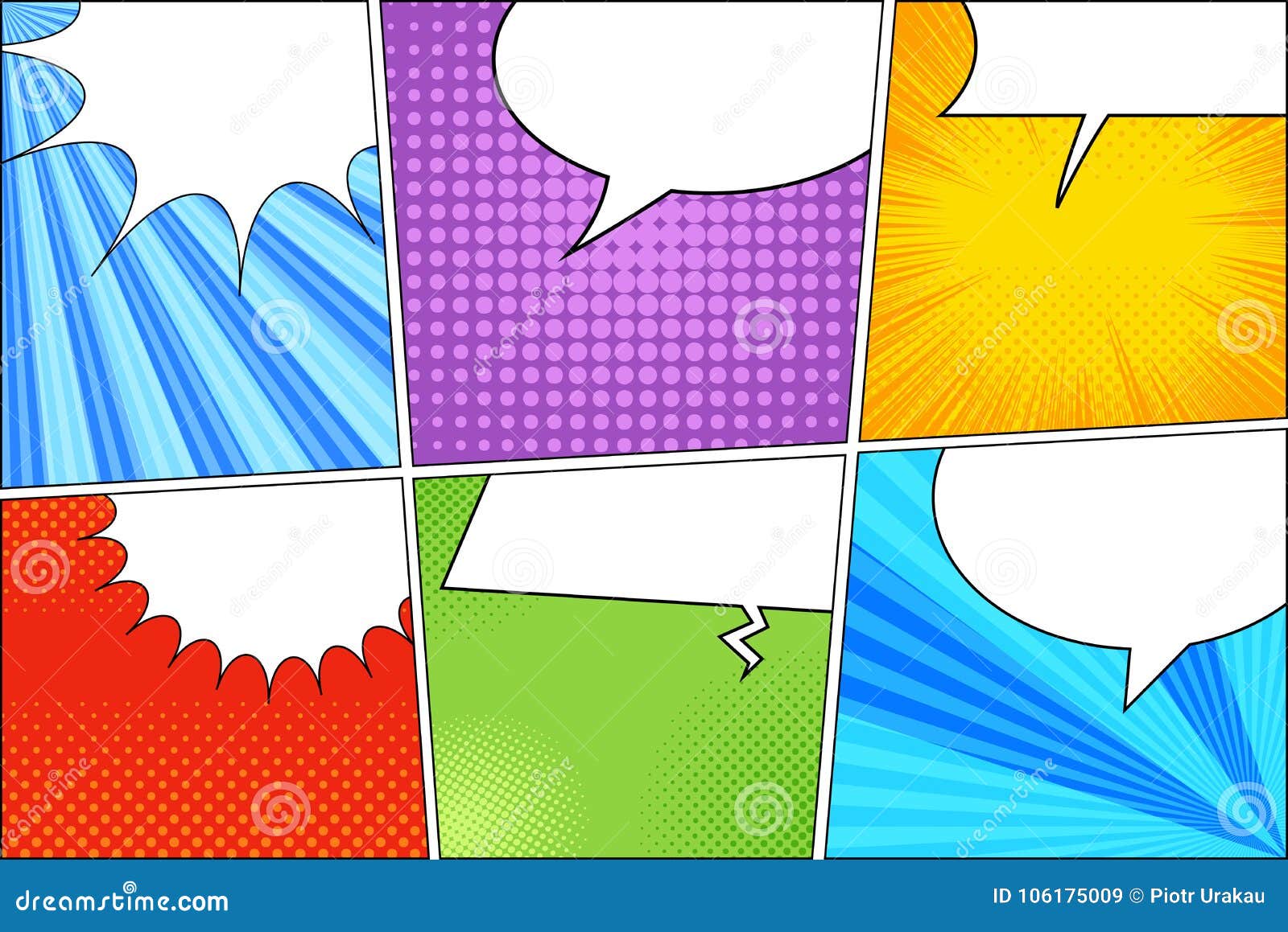 Comic Colorful Elements Set Vector Illustration | CartoonDealer.com ...