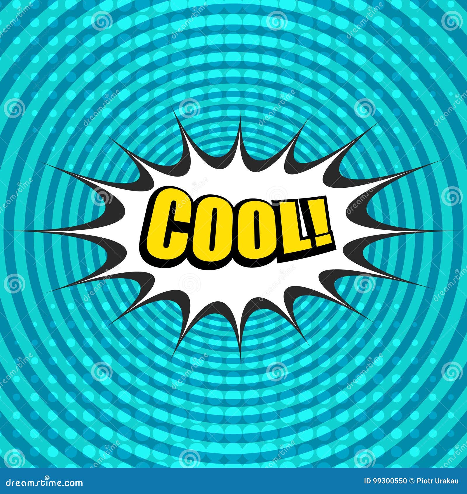 Comic Cool Wording Template Cartoon Vector | CartoonDealer.com #118098273