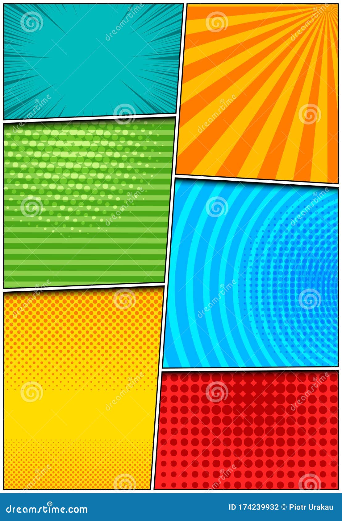 Comic Colorful Vertical Background Stock Vector - Illustration of ...