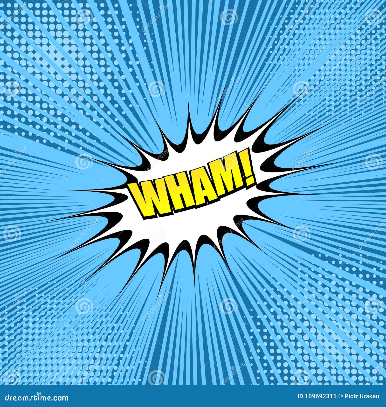 Comic Colorful Wham Wording Concept Stock Vector - Illustration of ...