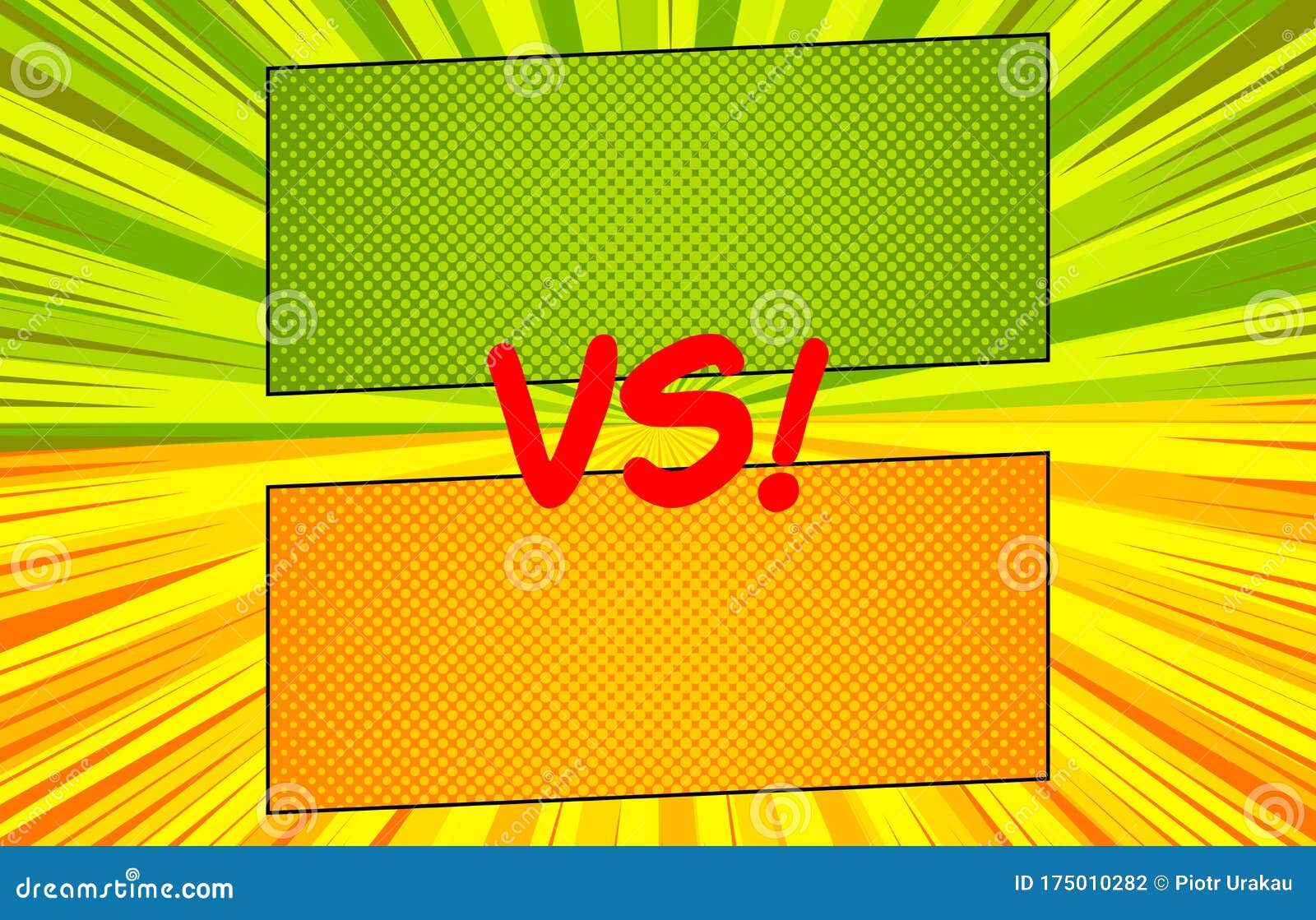 Comic Competitive Horizontal Concept Stock Vector - Illustration of ...