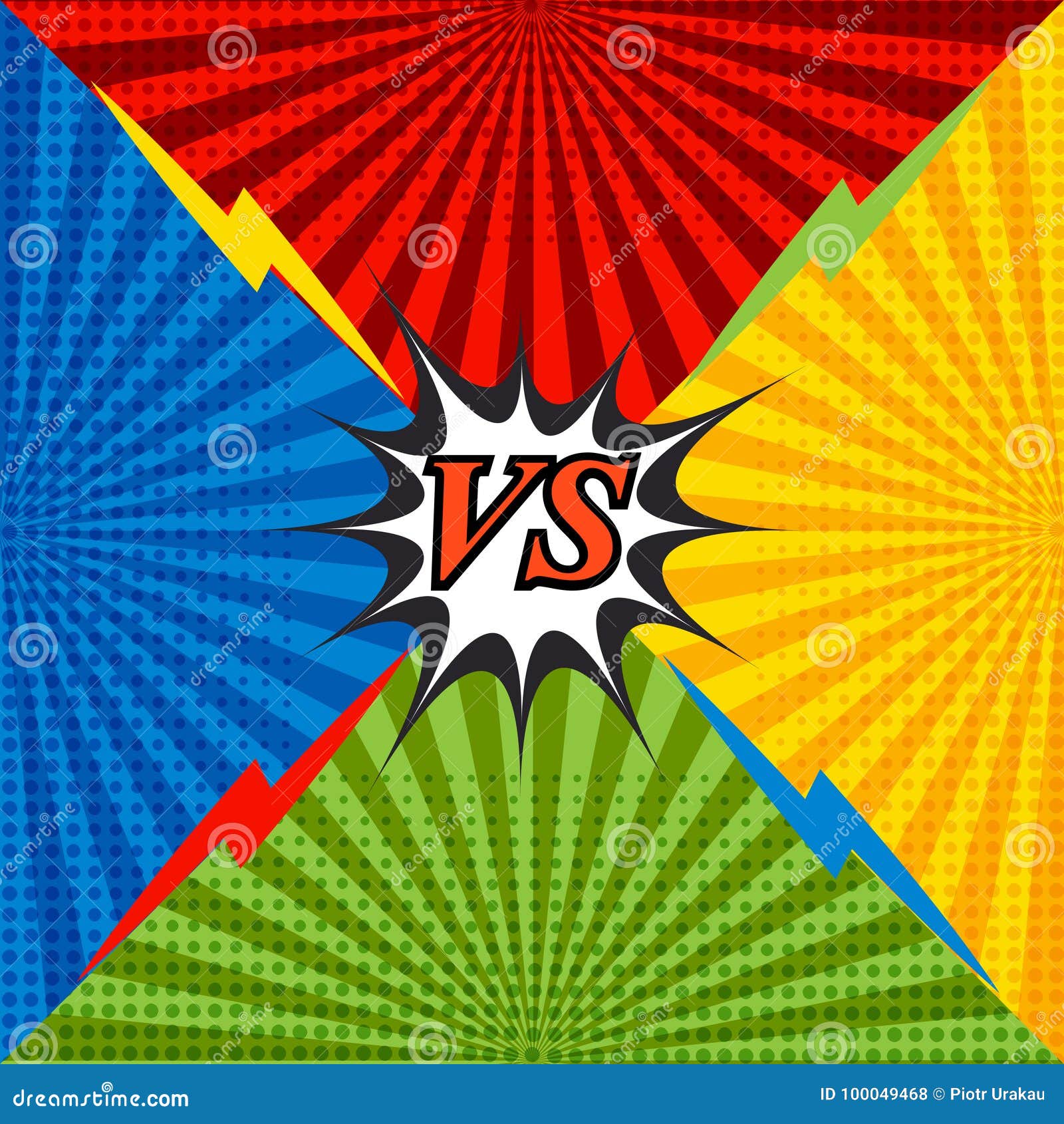 Comic Confrontation Bright Background Stock Vector - Illustration of ...