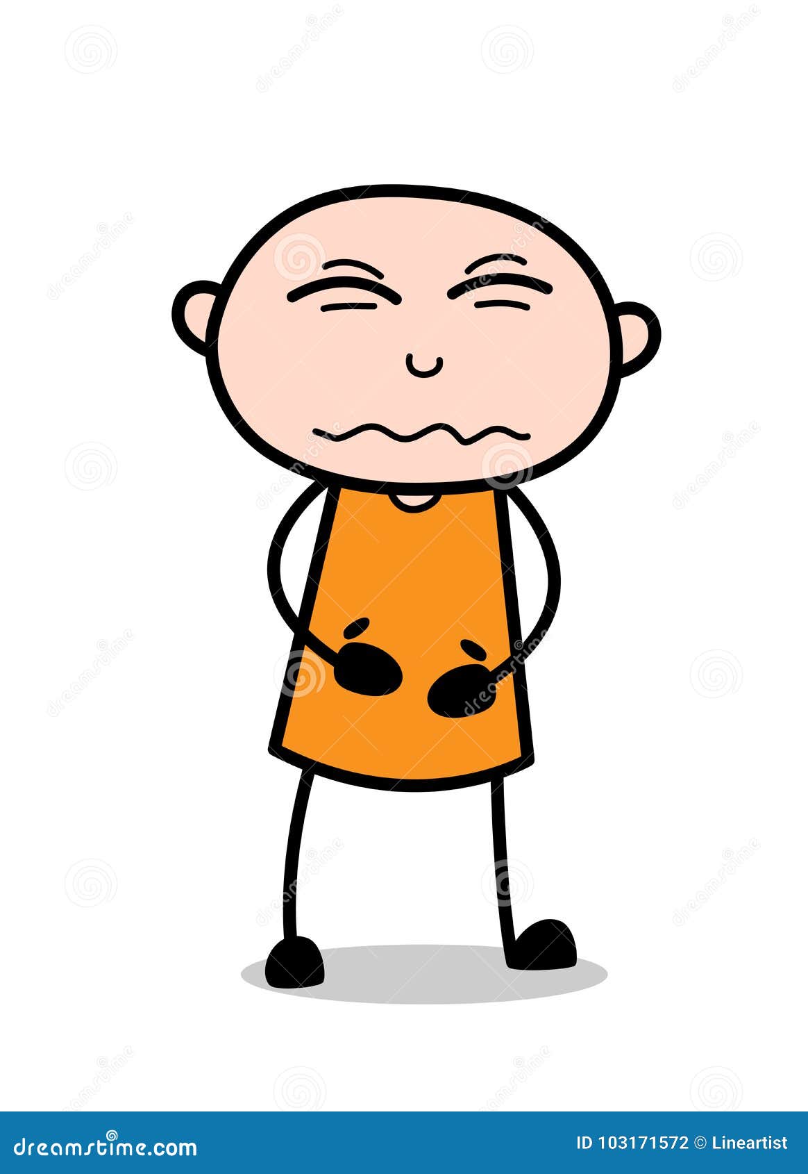 Comic Convict Confounded Face Vector Stock Illustration - Illustration ...