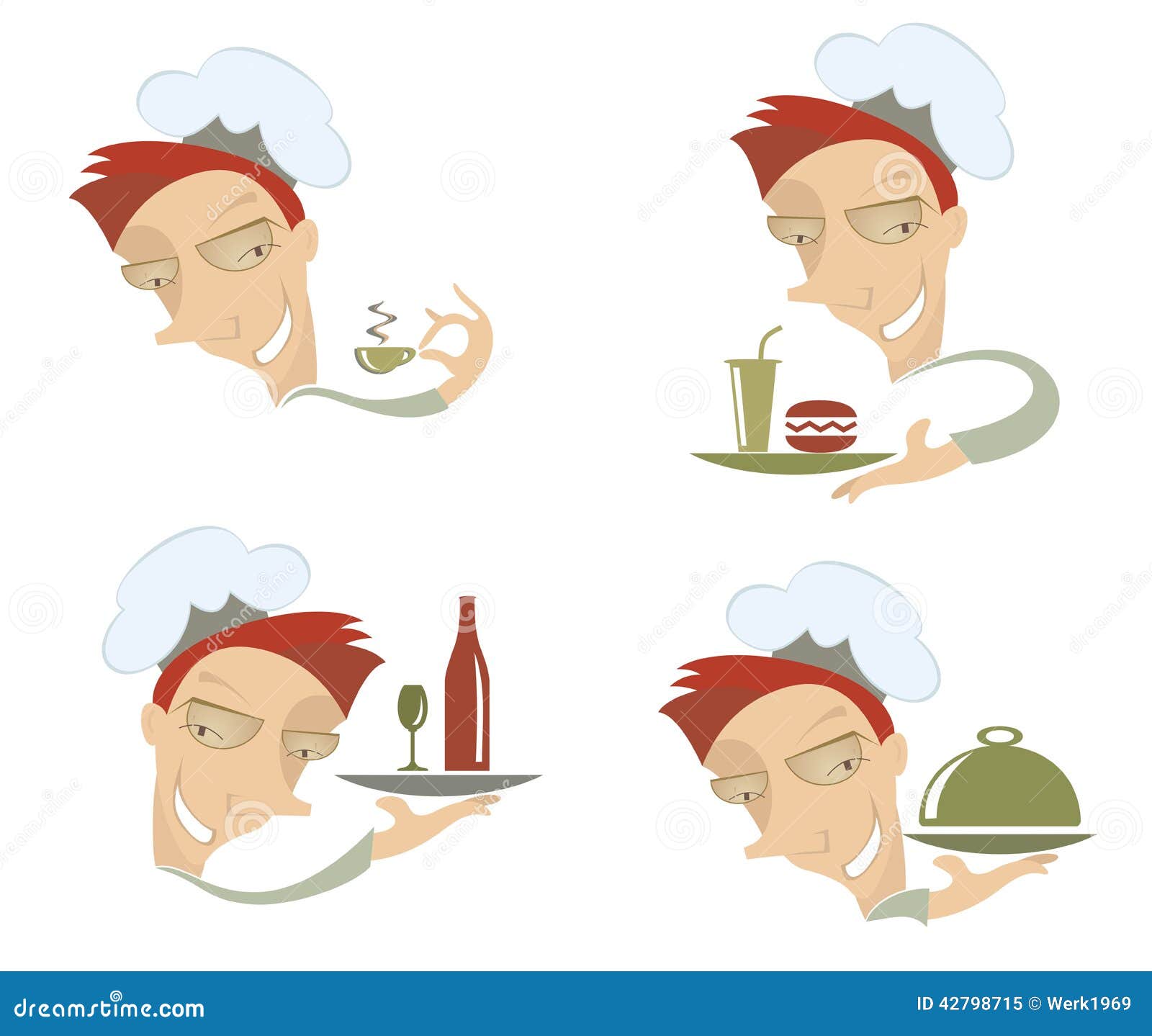 Comic cook and food stock vector. Illustration of humor - 42798715