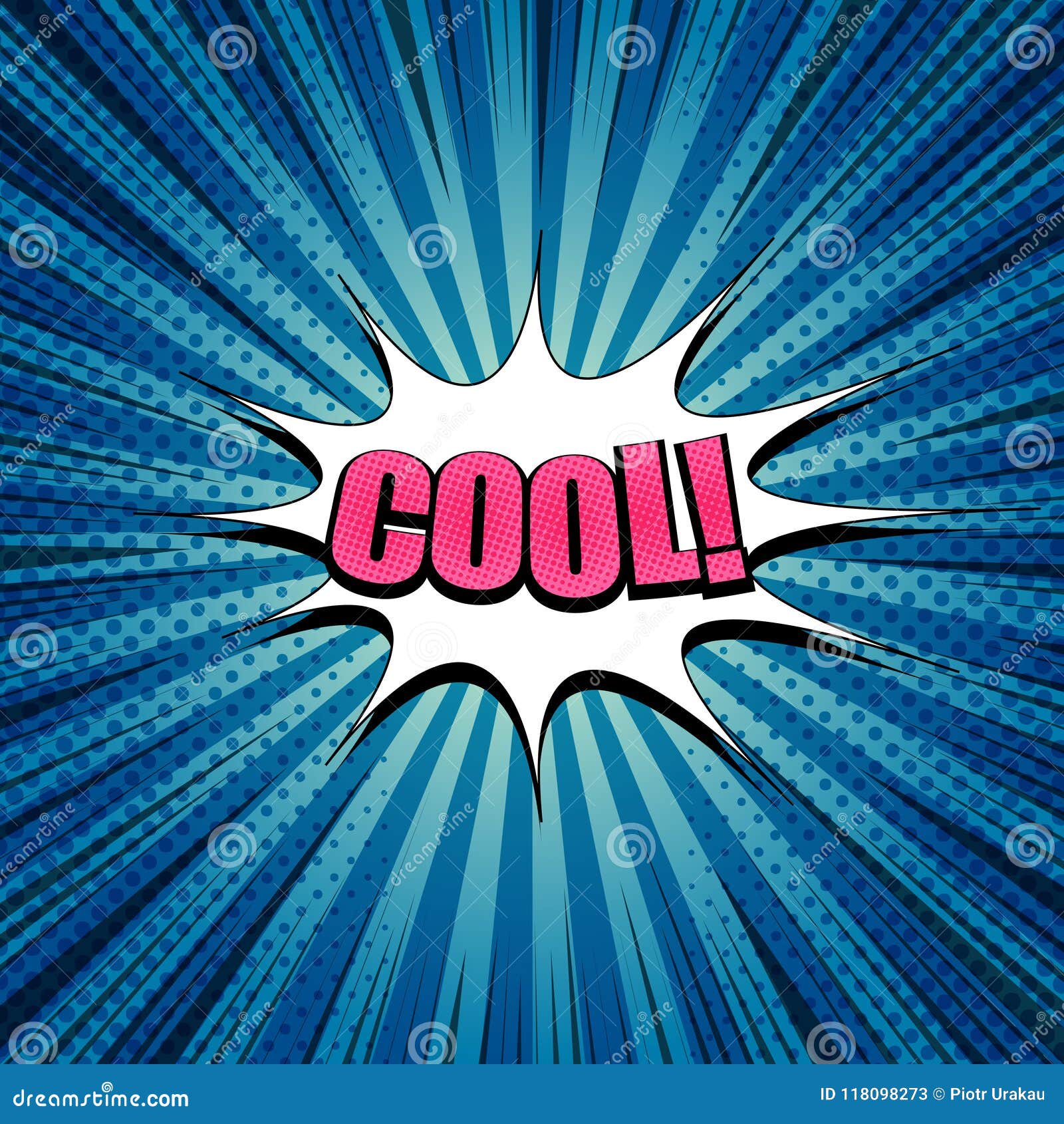 Comic Cool Wording Template Cartoon Vector | CartoonDealer.com #118098273