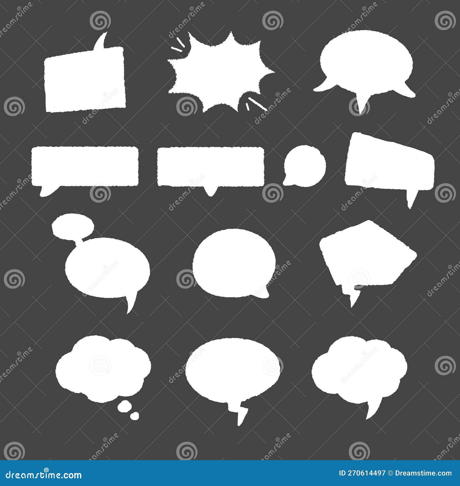 Hand Drawn Crayon Style Dialog Elements, Comic Style Dialogue Bubbles ...