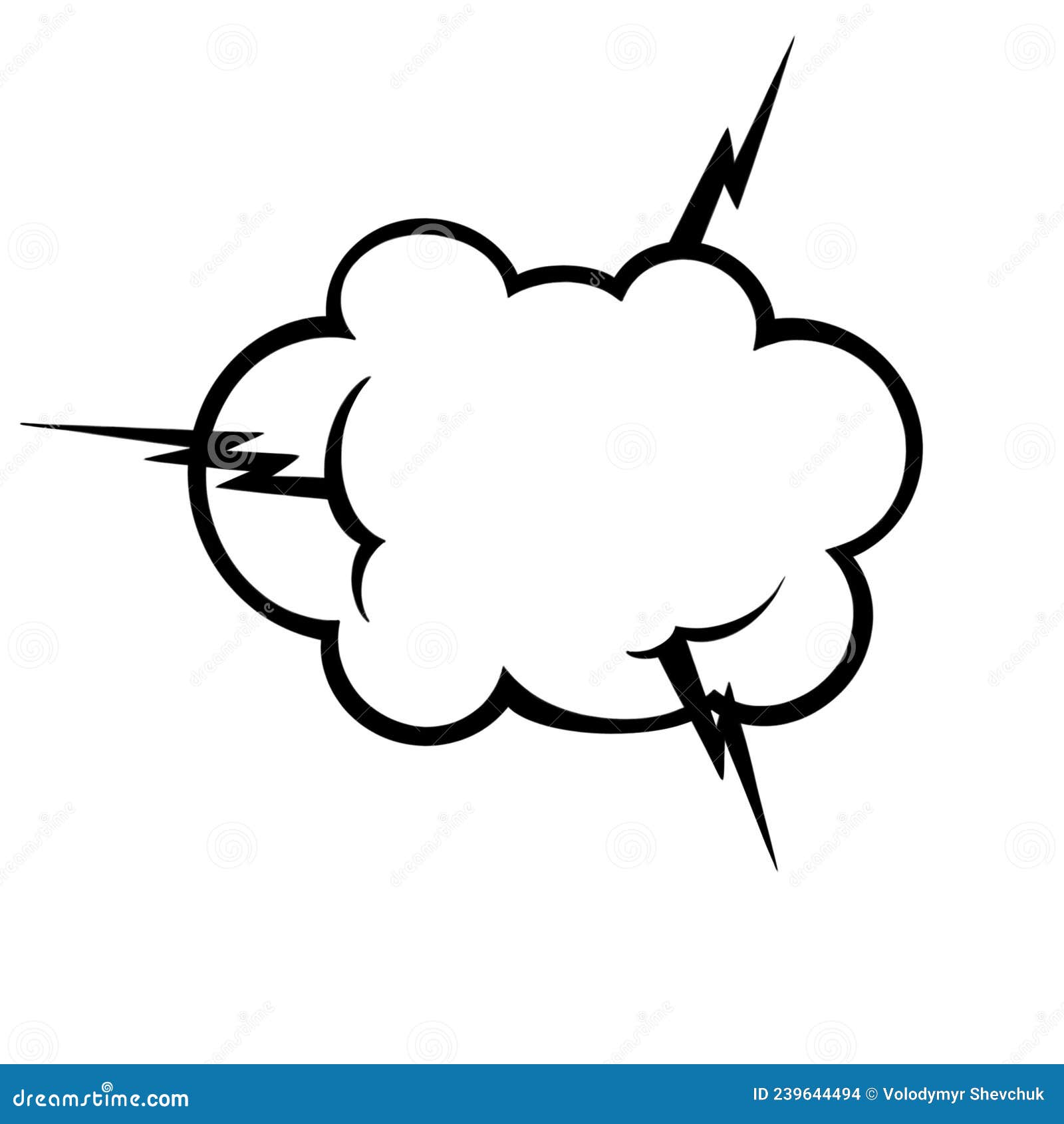 Comic Dialogue Cloud stock vector. Illustration of cartoon - 239644494