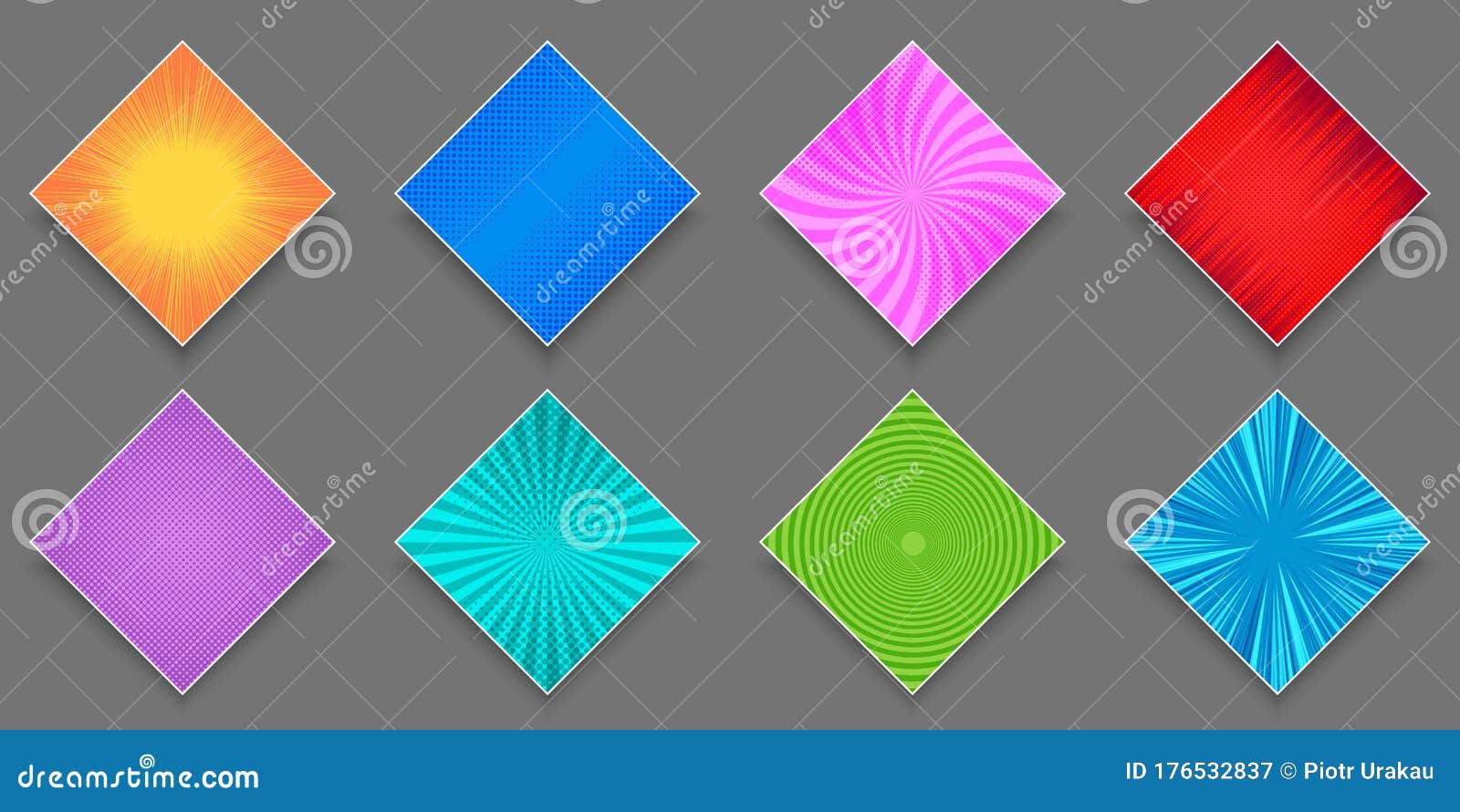 Comic Diamonds Colorful Set Stock Vector - Illustration of diamond ...