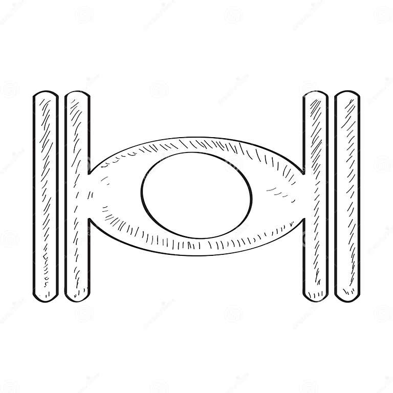 Comic Double Whole Note Sketch Stock Vector - Illustration of vector ...