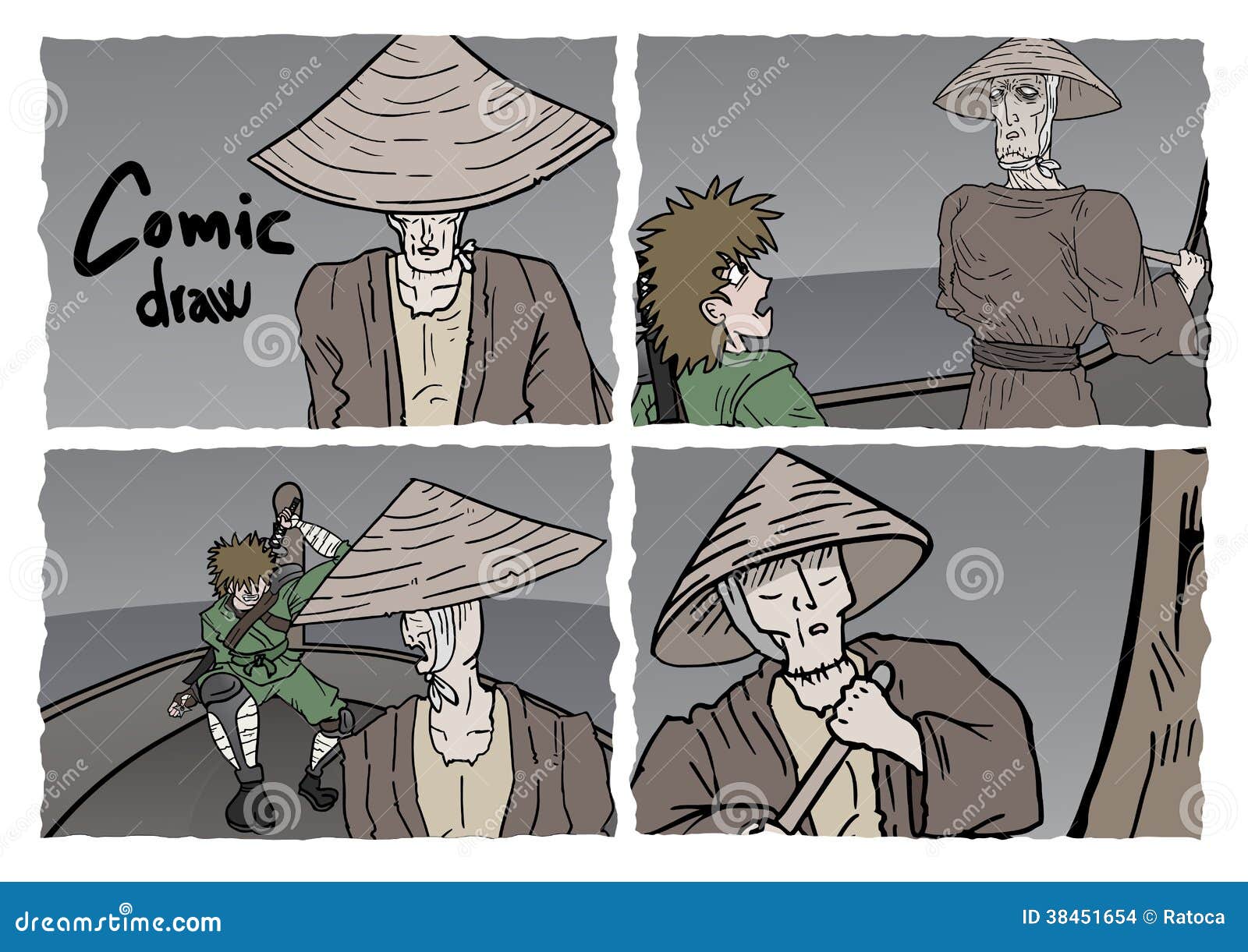 Comic Draw Cloud Speech Bubble Pop Art Icon, Hand Drawn And Outline ...