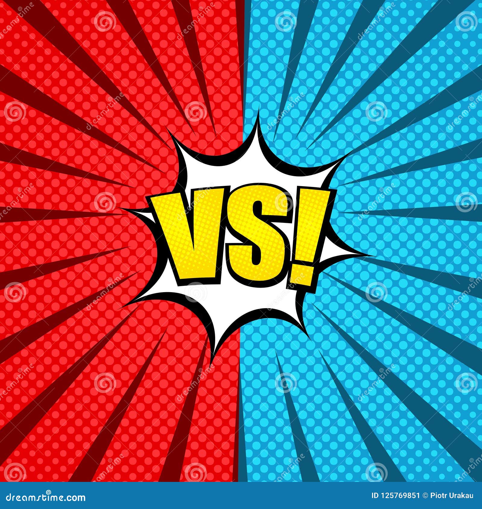Comic Duel Starry Template Vector Illustration | CartoonDealer.com ...