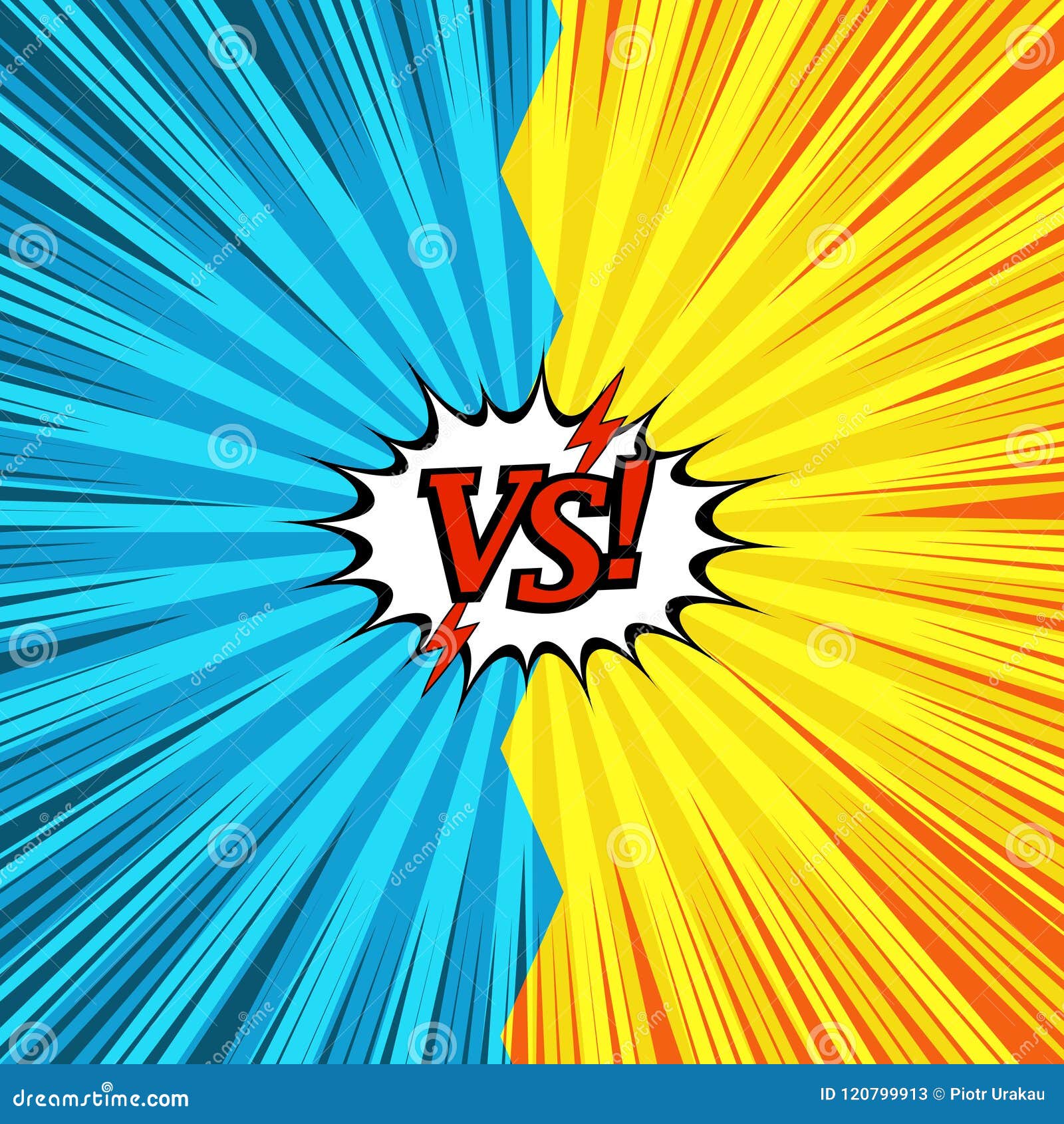 Comic Duel Explosive Concept Stock Vector - Illustration of radial ...
