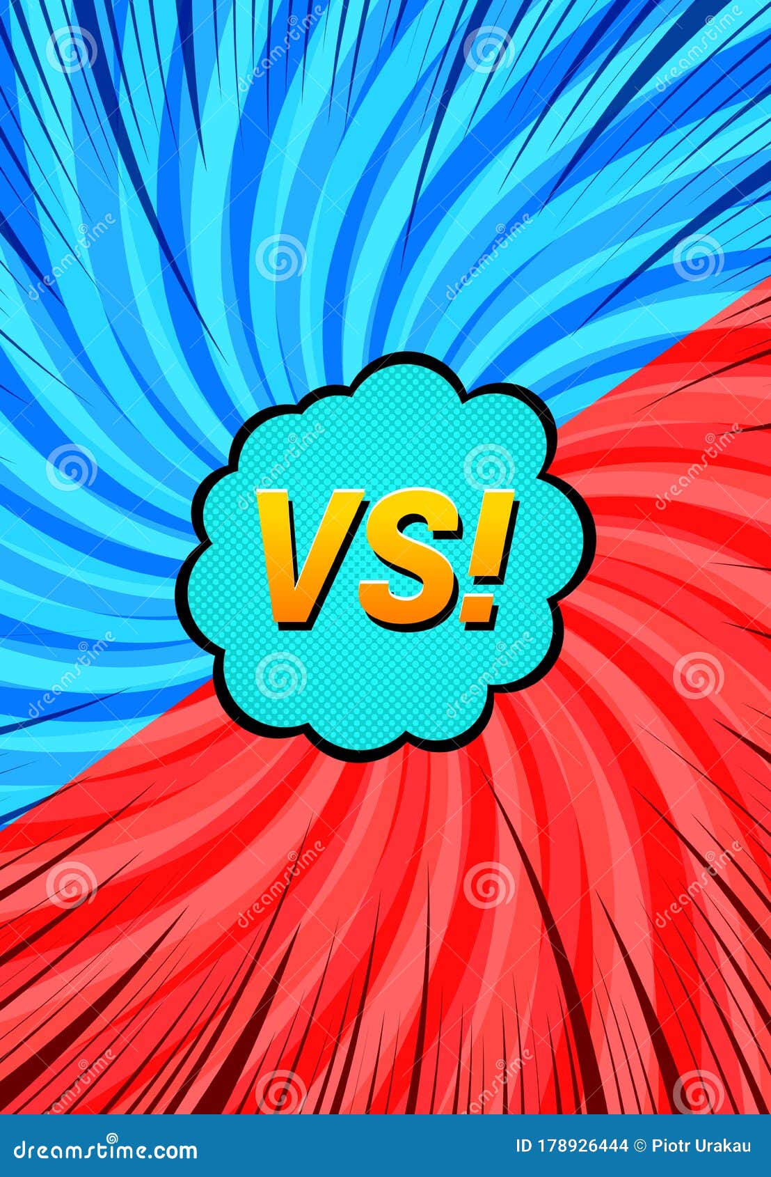 Comic Duel Starry Template Vector Illustration | CartoonDealer.com ...