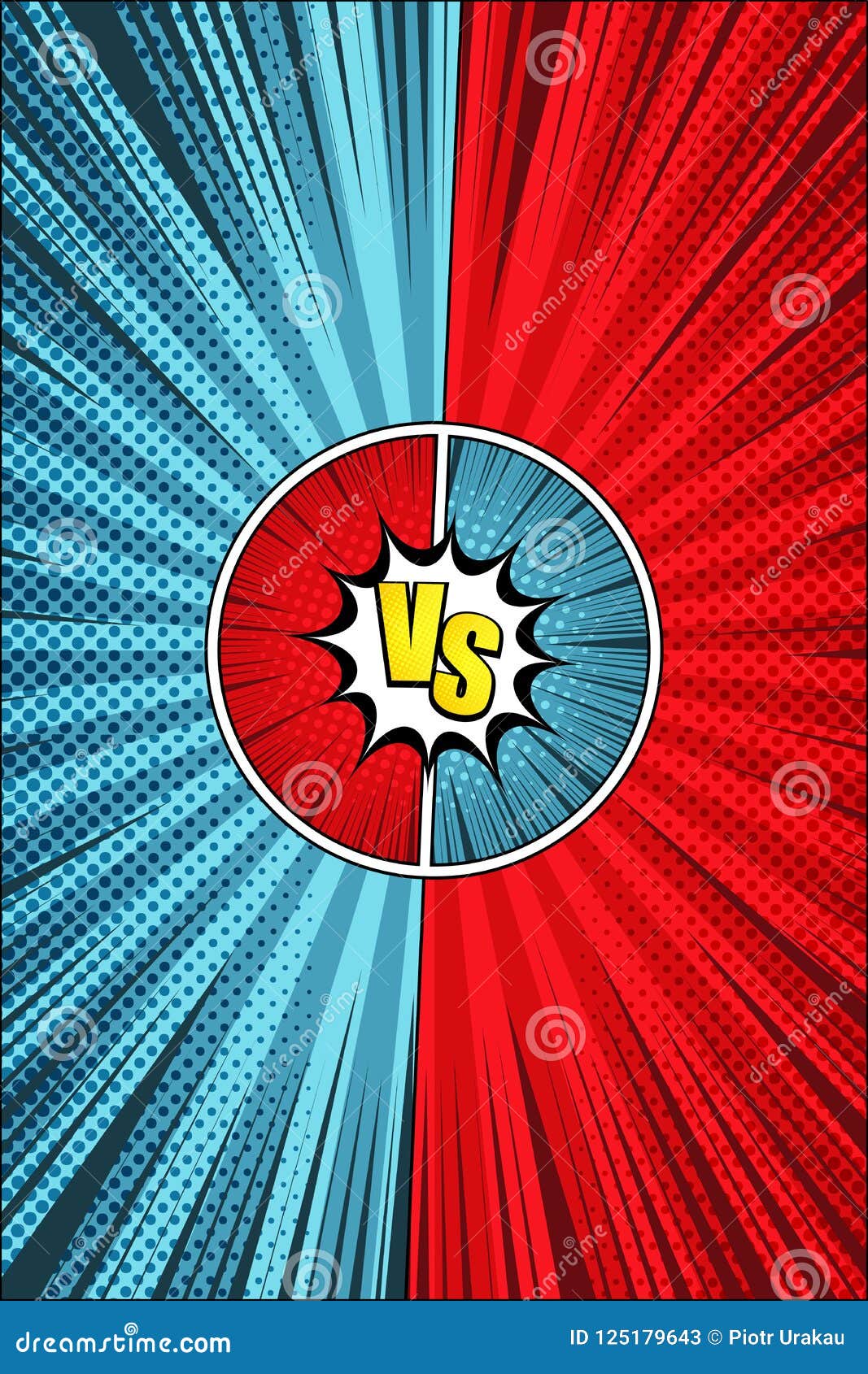 Comic Dynamic Duel Vertical Concept Stock Vector - Illustration of ...