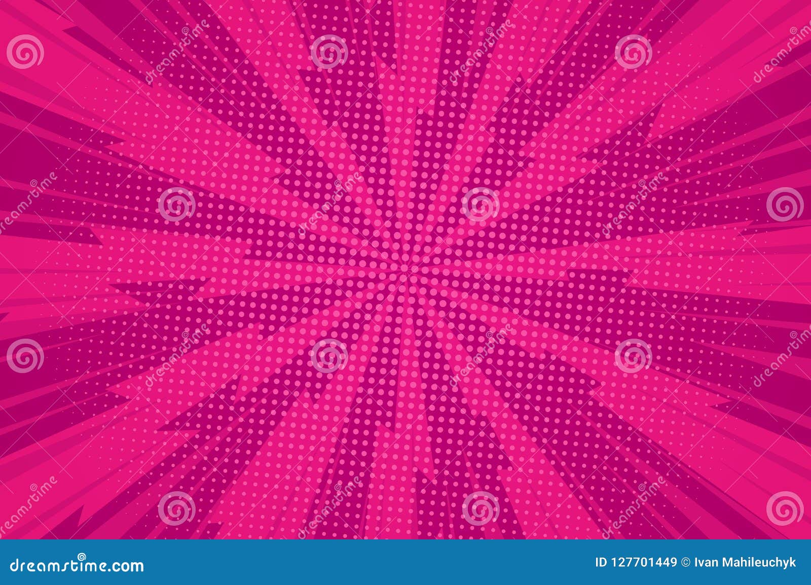 Comic Dynamic Pink Background Stock Vector - Illustration of radiation ...
