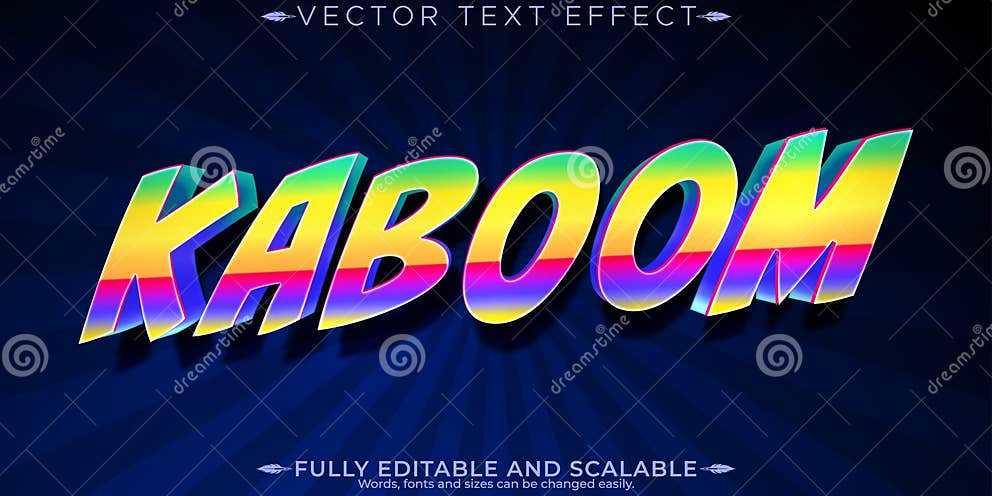 Comic Editable Text Effect, Editable Kaboom and Explosion Text Style ...