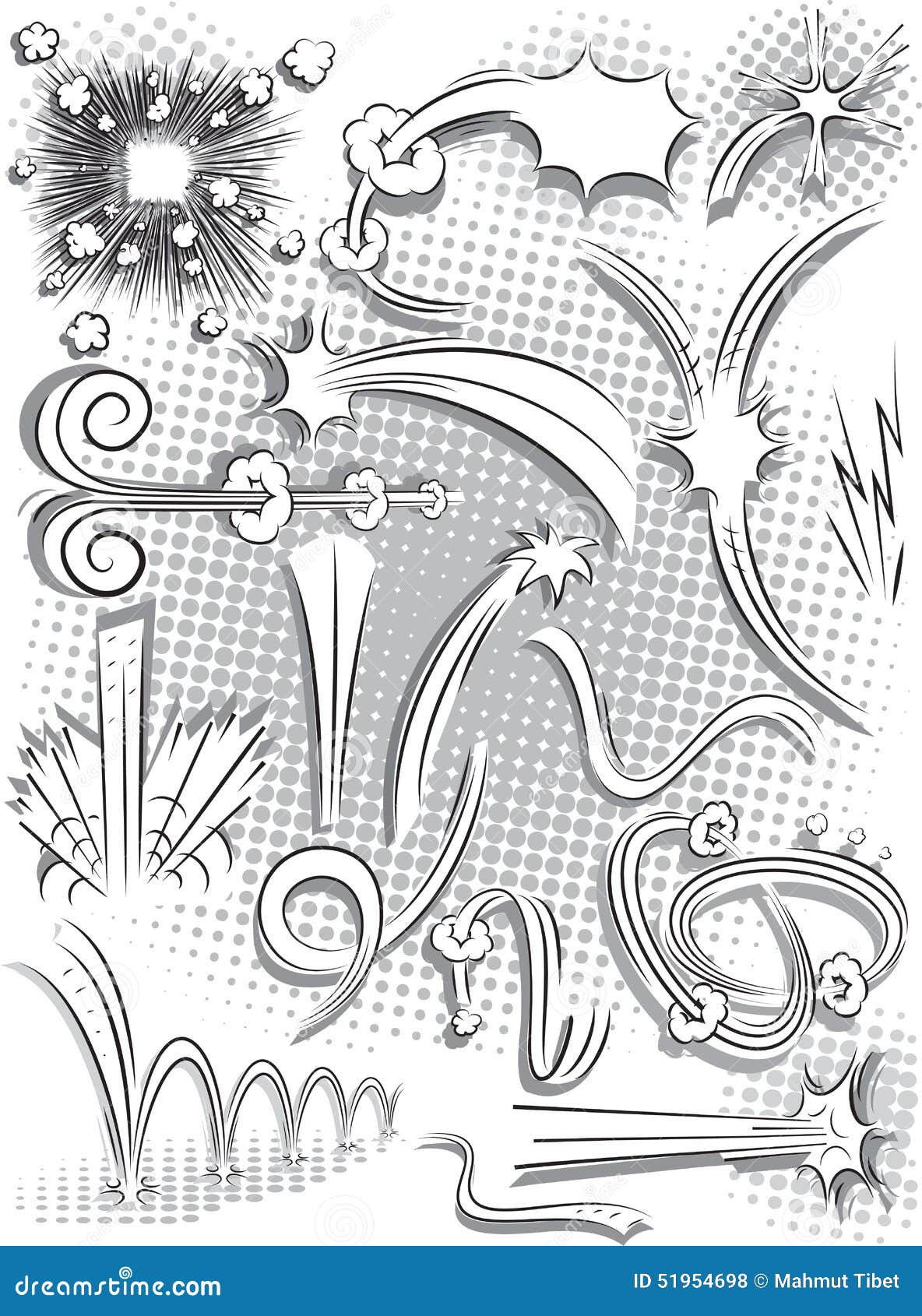 Comic Effects Vector stock vector. Illustration of retro - 51954698