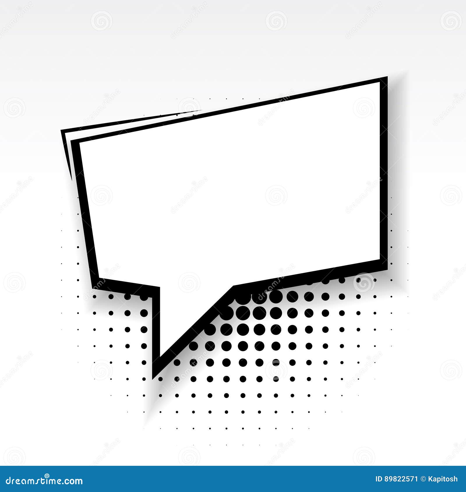 Comic Empty Paper Square Babble Soft Shadow Stock Vector - Illustration ...