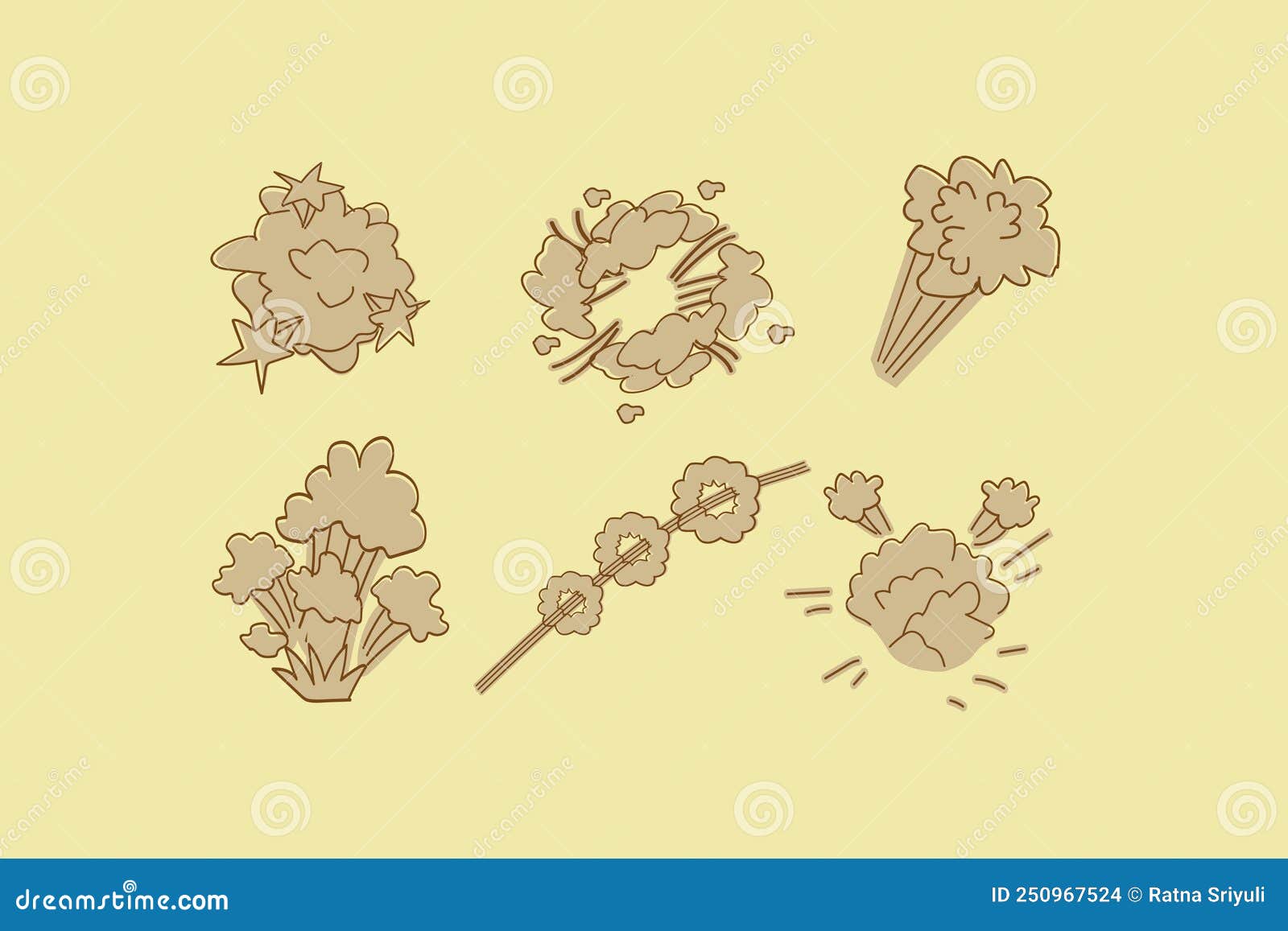 Comic Energy Explosion Doodle Hand Drawn Design Vector Flat ...