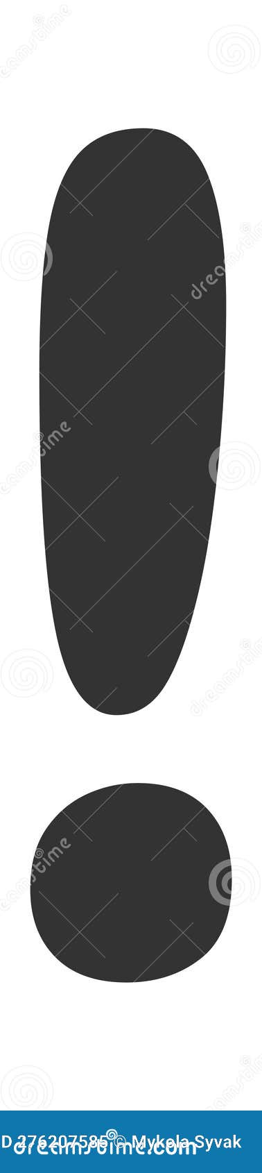 Comic Exclamation Mark stock vector. Illustration of symbol - 276207585