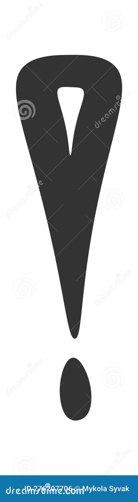Comic Exclamation Mark stock vector. Illustration of design - 276207706